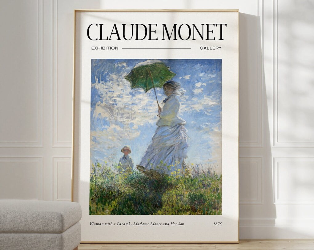 Claude Monet Poster - Mid Century Modern Wall Art For Aesthetic Room ...