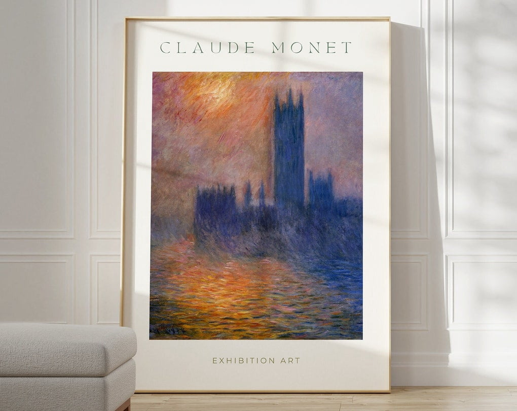 Claude Monet Poster - Mid Century Modern Wall Art For Aesthetic Room ...
