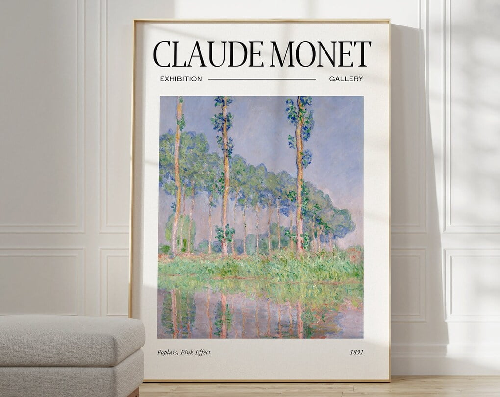 Claude Monet Poster - Mid Century Modern Wall Art For Aesthetic Room ...