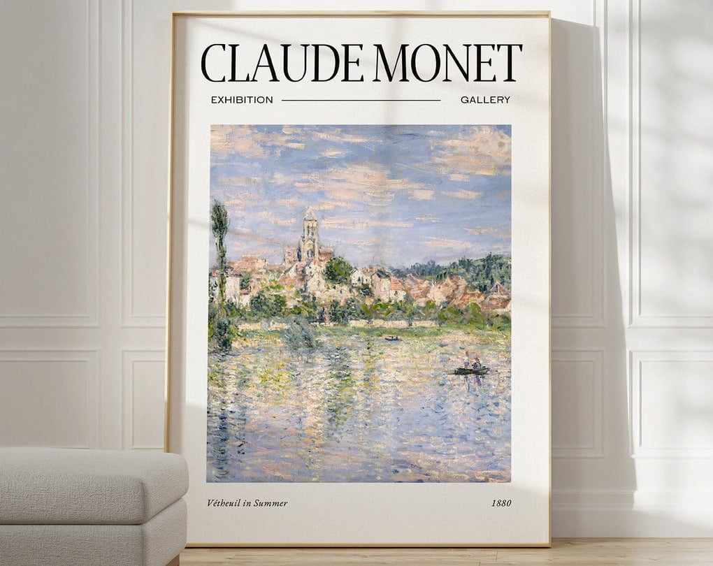 Claude Monet Poster - Mid Century Modern Wall Art For Aesthetic Room ...