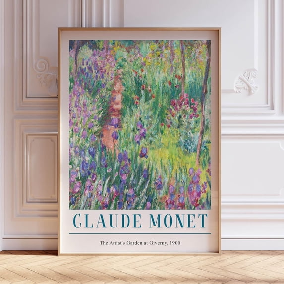 Claude Monet Poster The Artist Garden At Giveny Monet Print Vintage ...