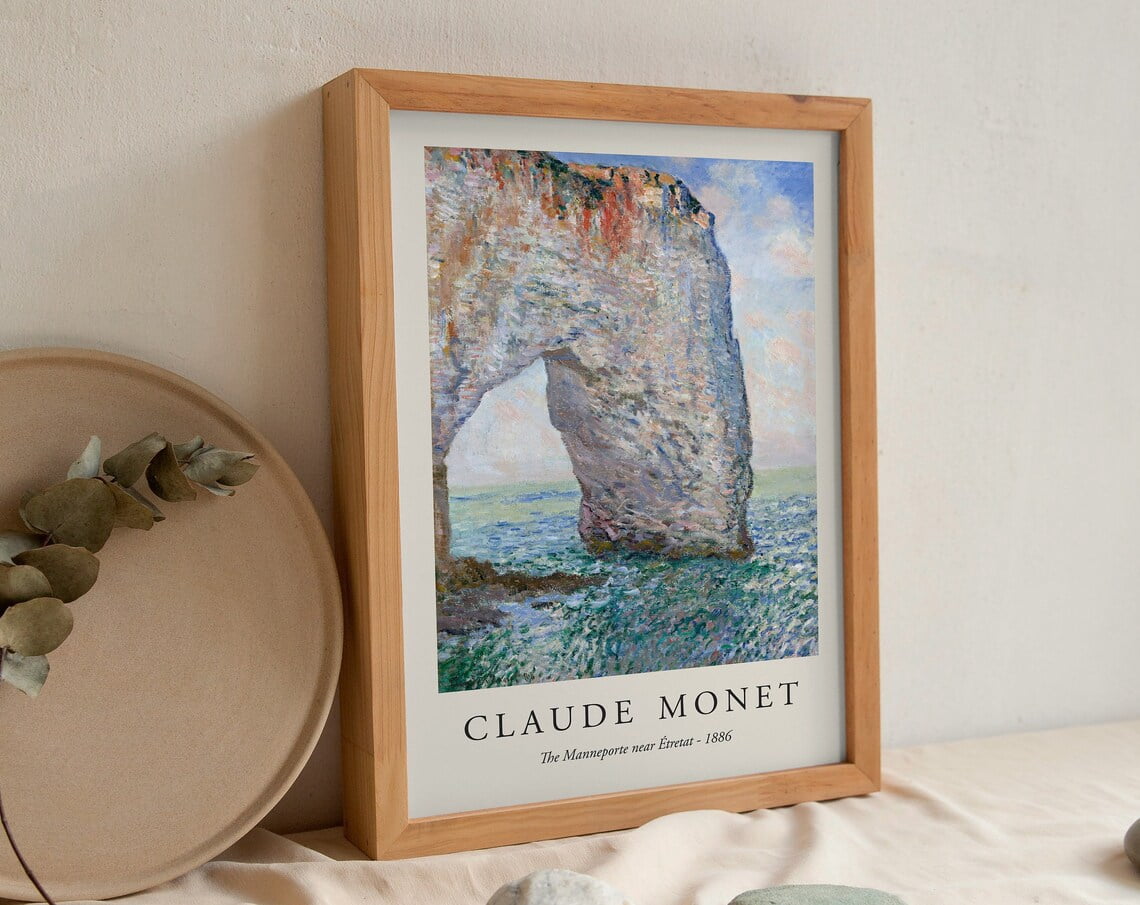 Claude Monet Print, Home Decor, The Manneporte, Living Room Wall Art ...
