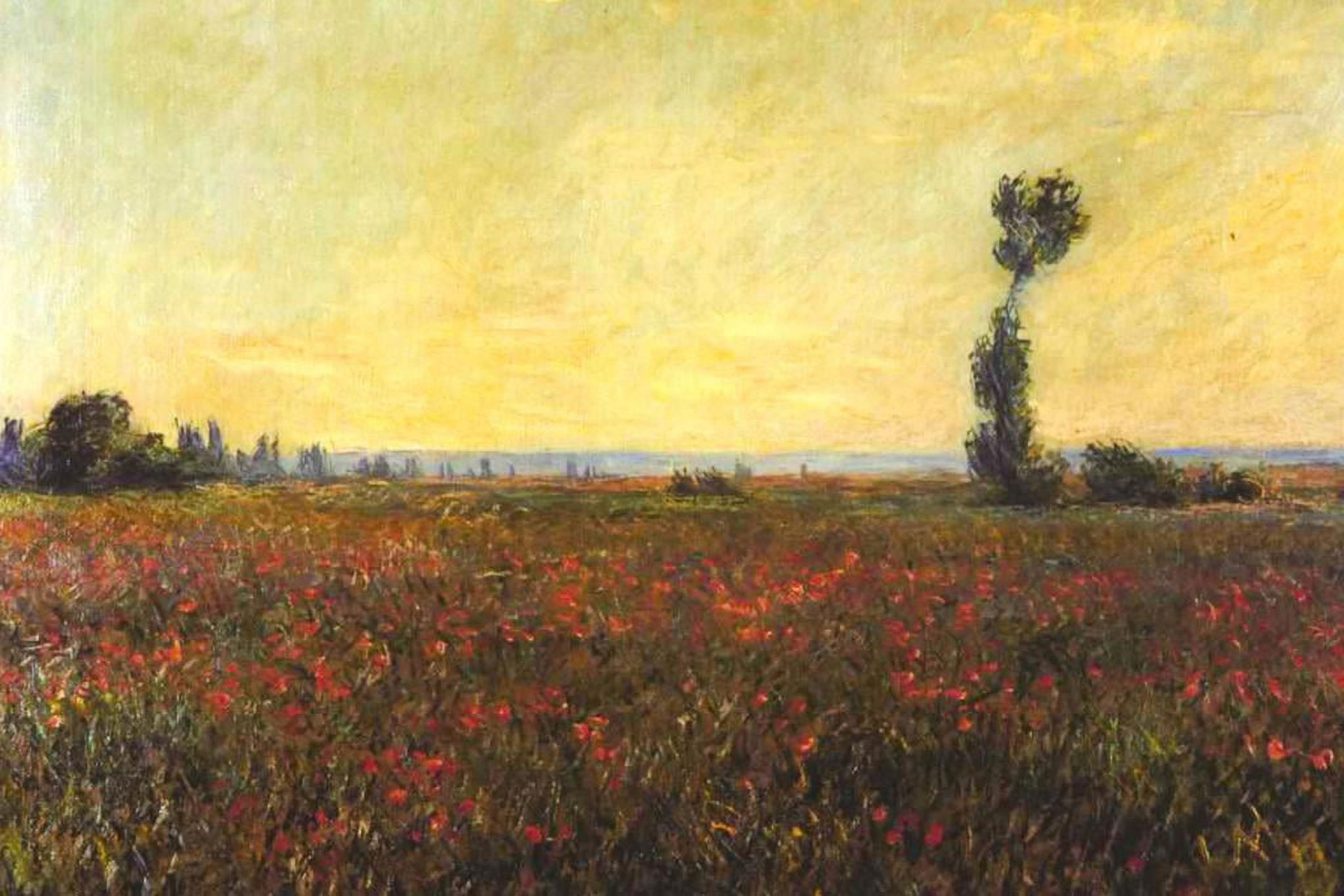 Claude Monet Red Poppy Field Impressionist Art Posters Claude Monet ...