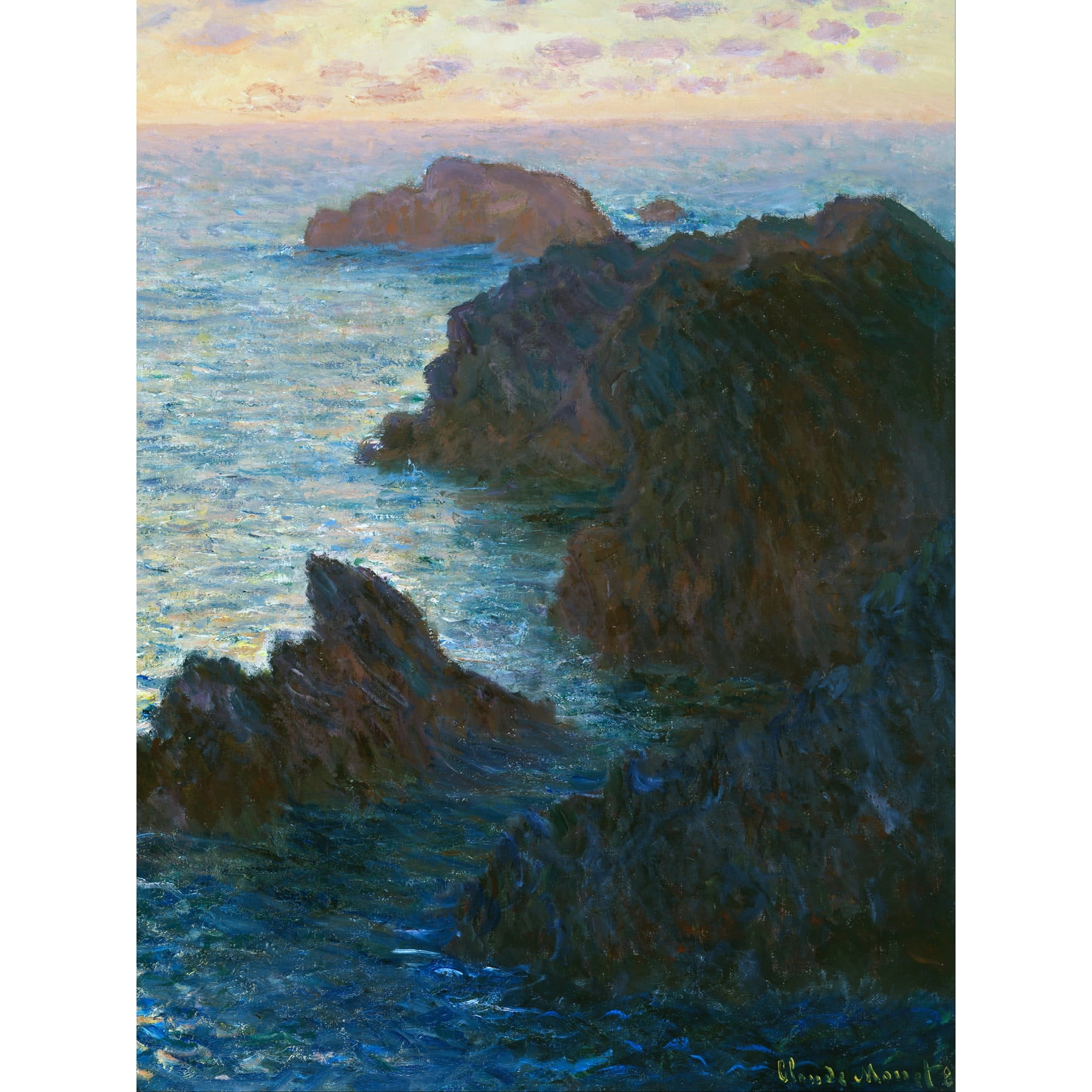 Claude Monet Rocks At Belle Lle Port Domois Extra Large Art Print Wall ...