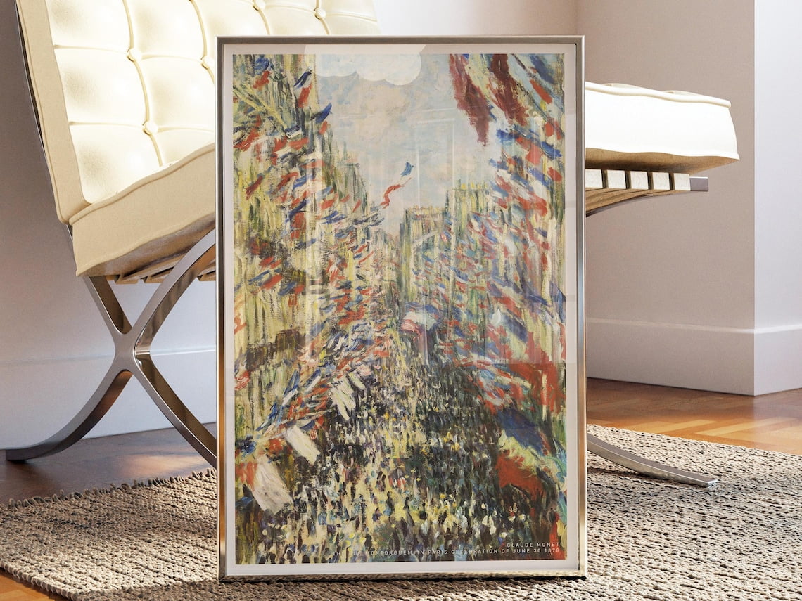 Claude Monet, The Rue Montorgueil In Paris Celebration Of June 30 1878 ...