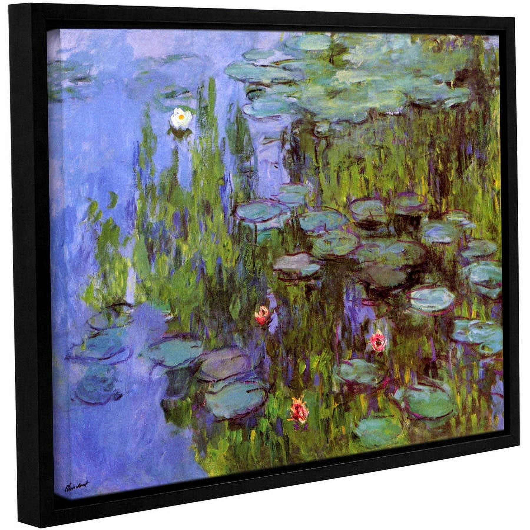 Claude Monet "Sea Roses" Floater-Framed Gallery-Wrapped Canvas ...