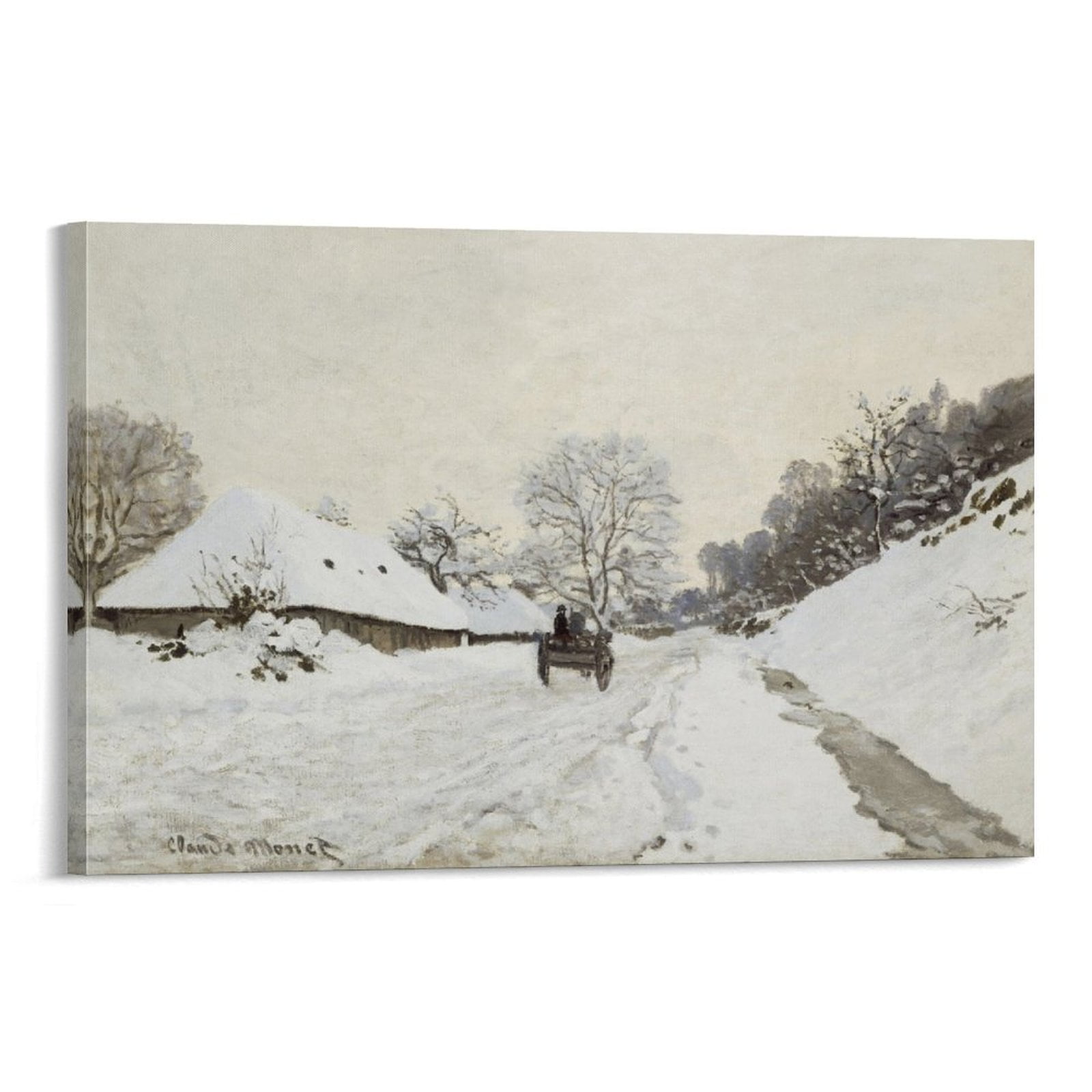 Claude Monet Snow Scene Posters Home Decor Poster Wall Art Hanging ...
