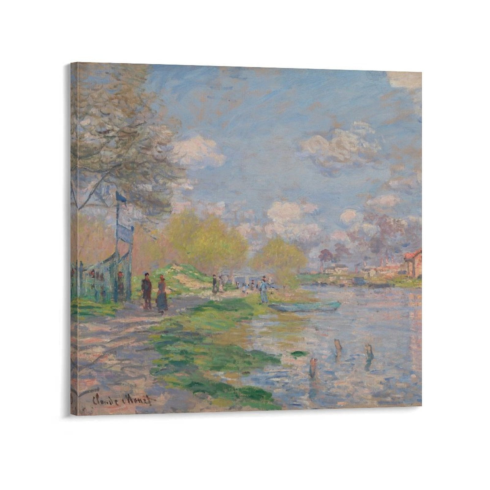 Claude Monet Spring By The Seine Posters Poster Decorative Painting ...