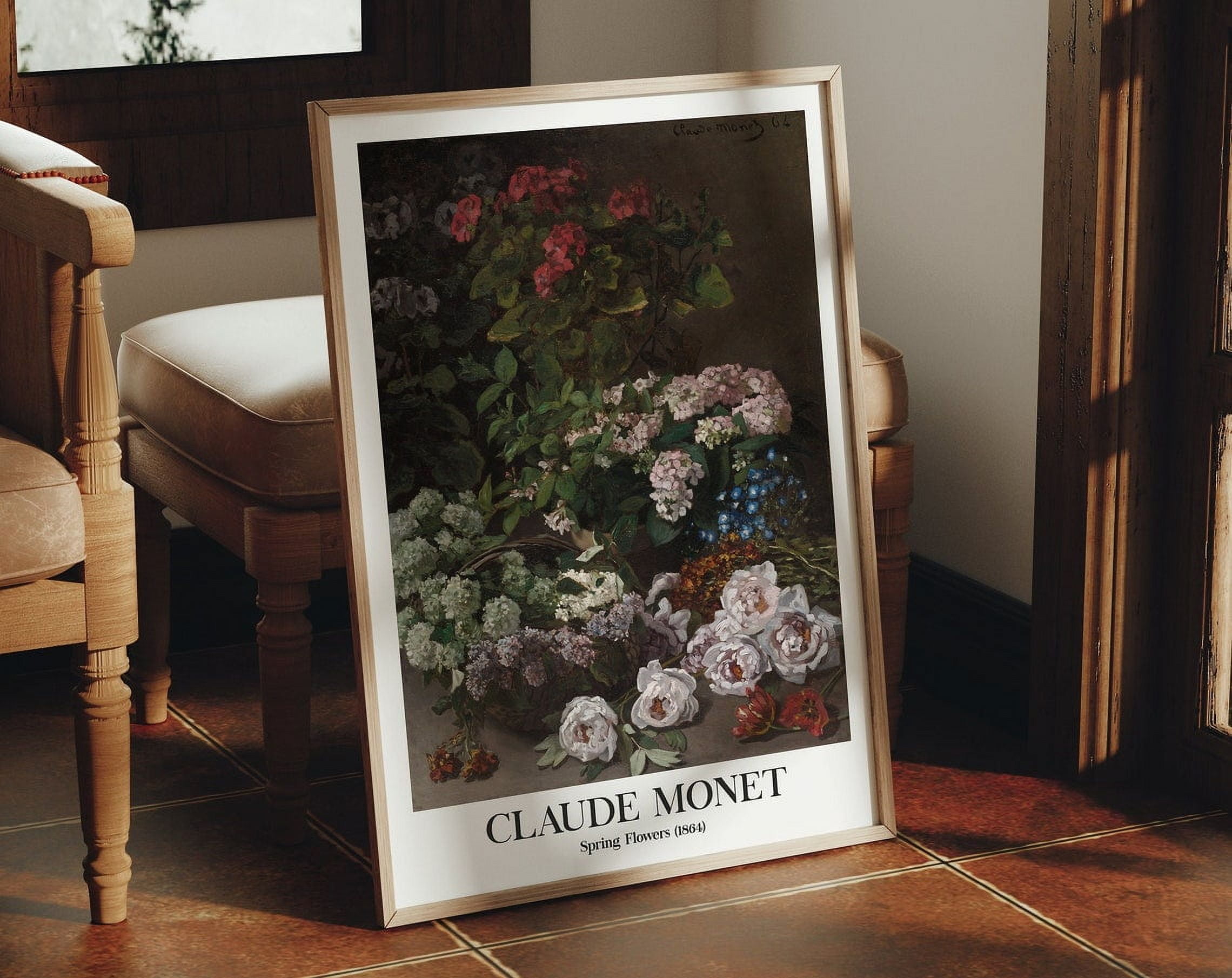Claude Monet Spring Flowers Painting, Monet Print, , Exhibition Poster ...