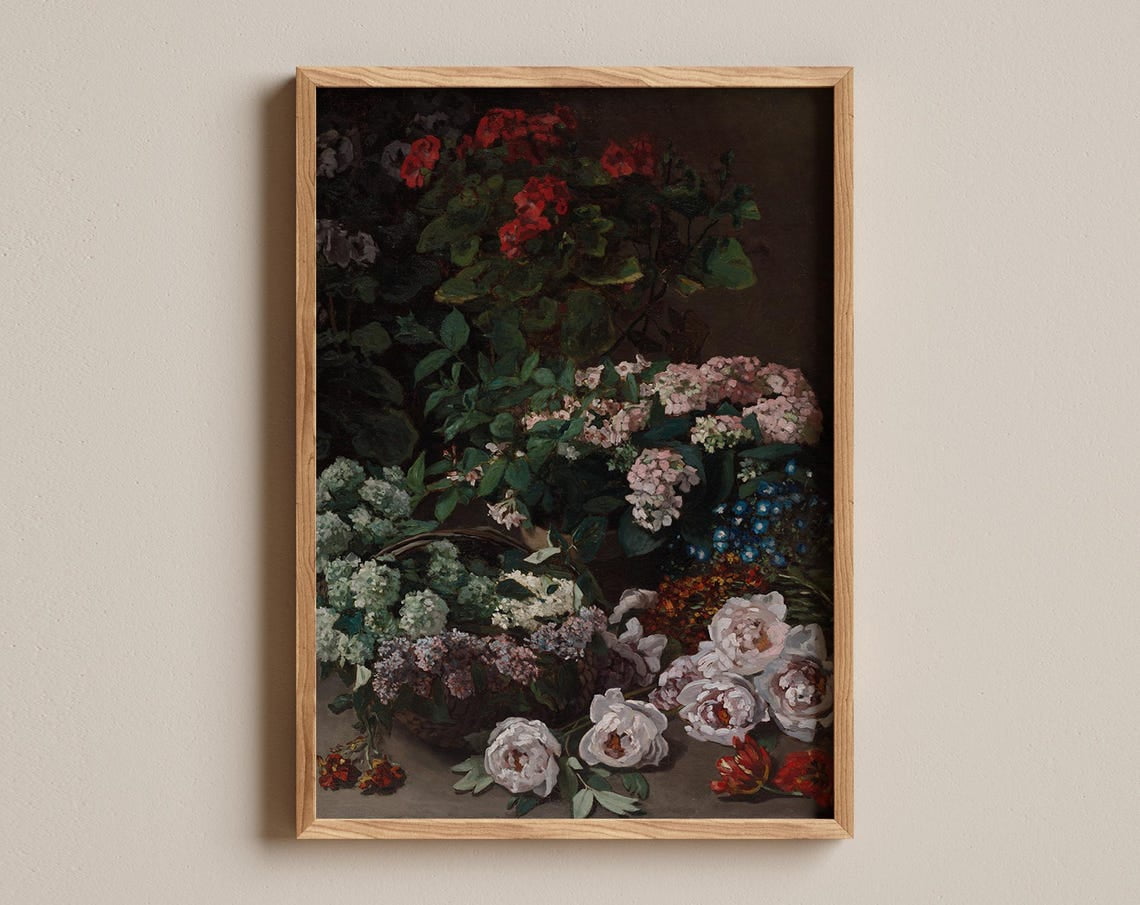 Claude Monet Spring Flowers Print, Impressionist Floral Wall Art ...
