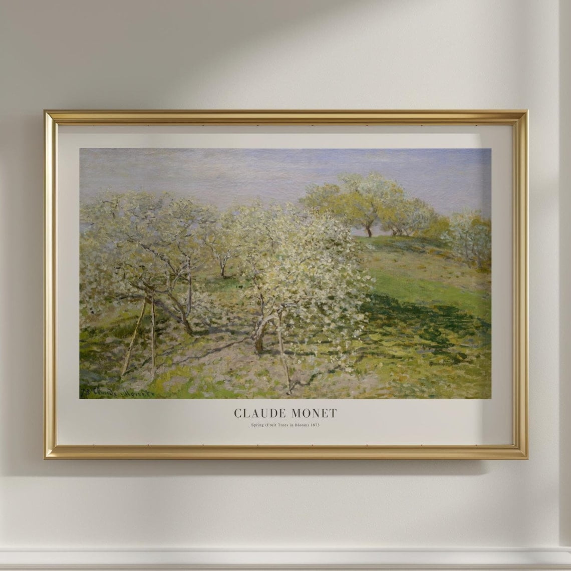 Claude Monet - Spring (Fruit Trees In Bloom) 1873 Wall Art - Vintage ...