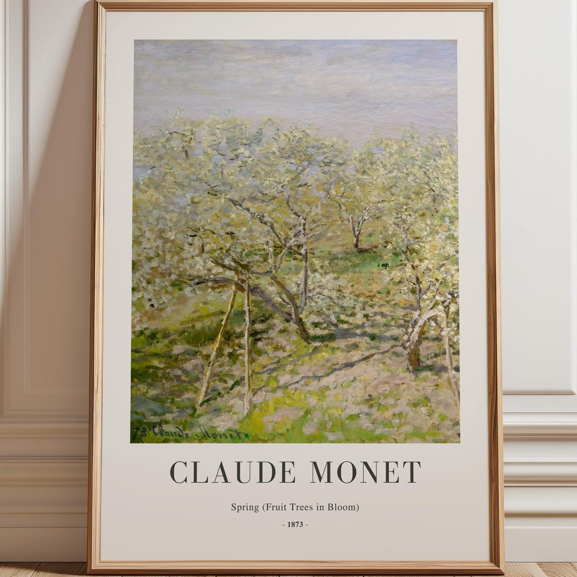 Claude Monet - Spring (Fruit Trees In Bloom) 1873 Wall Art - Vintage ...