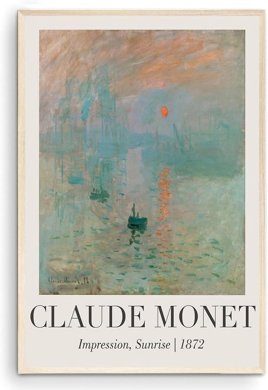 Claude Monet Sunrise Landscape Wall Art Print, French Country Decor ...