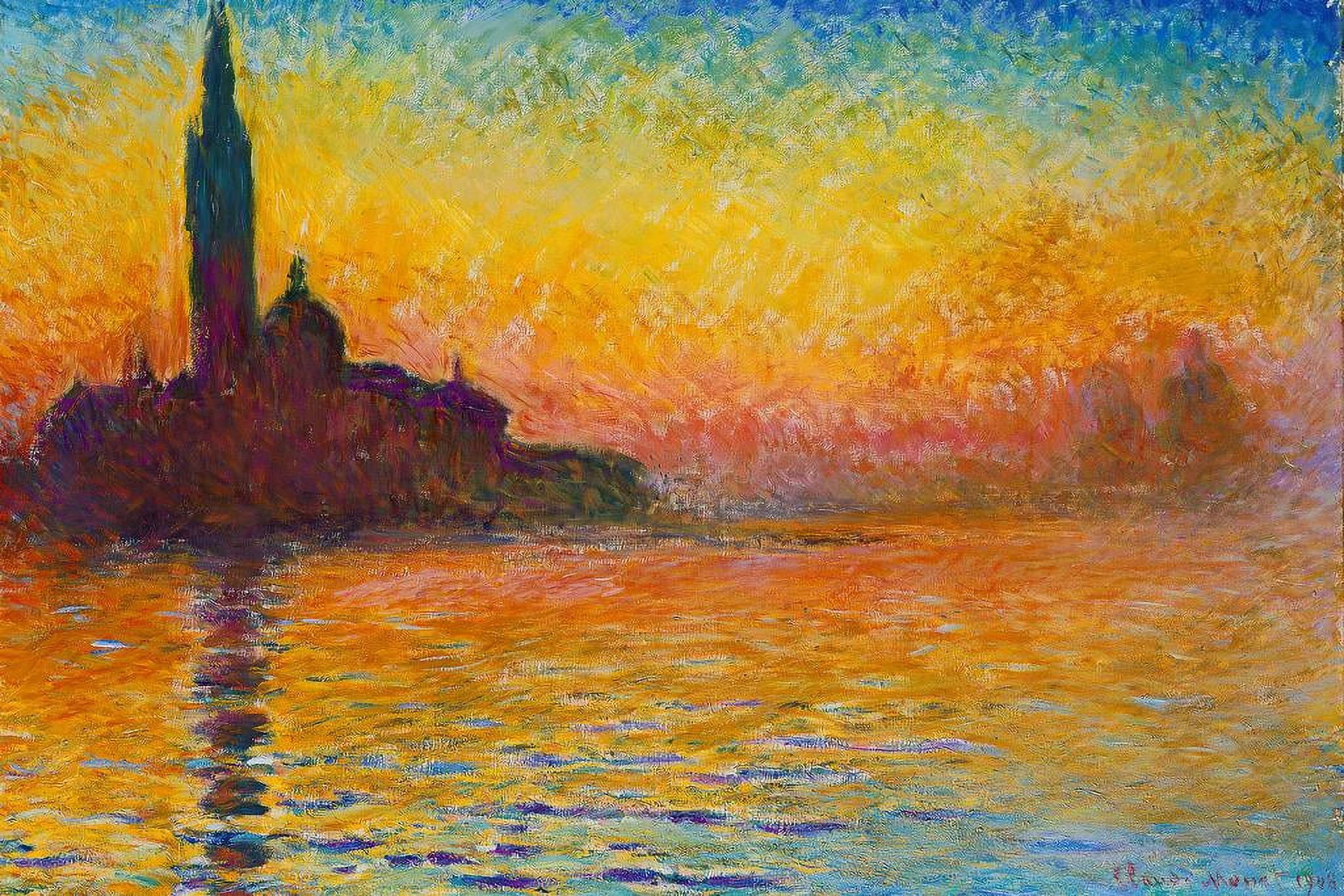 Claude Monet Sunset Dusk Twilight in Venice Painting Art Cool Wall Art ...