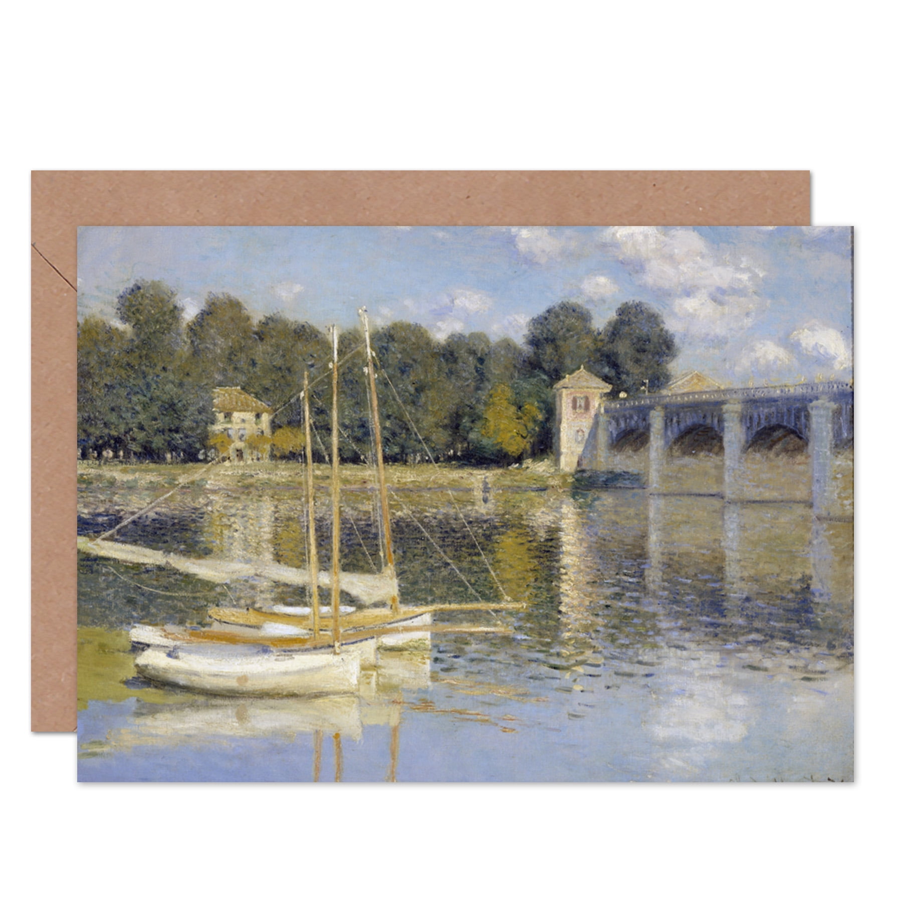 Claude Monet The Argenteuil Bridge Fine Art Greetings Card Plus ...