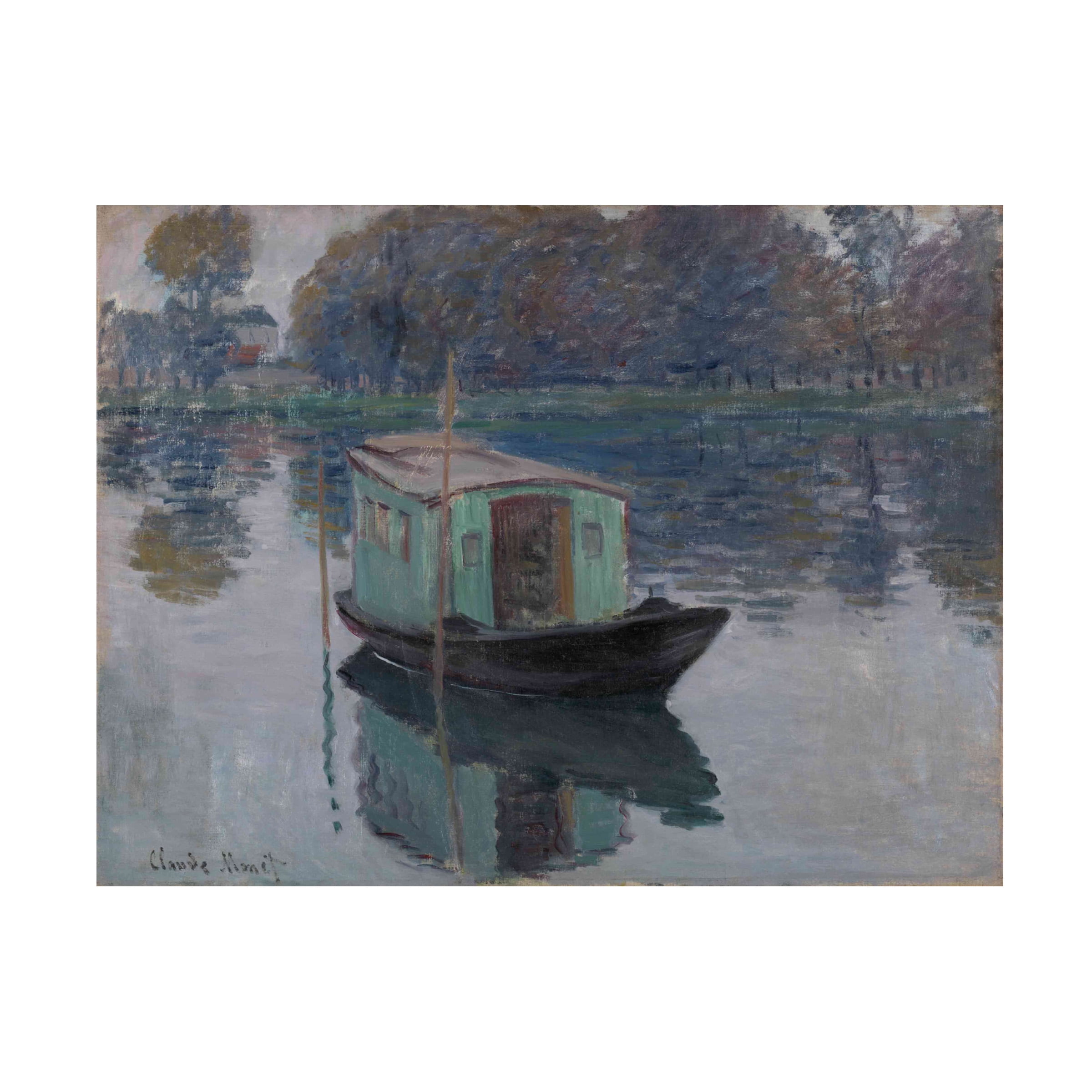 Claude Monet 'The Studio Boat Le Bateau Atelier' Canvas Art - Walmart.com