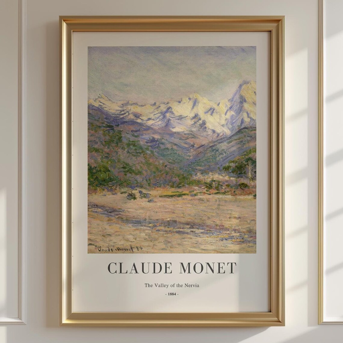 Claude Monet - The Valley Of The Nervia 1884 Wall Art - Vintage Poster ...