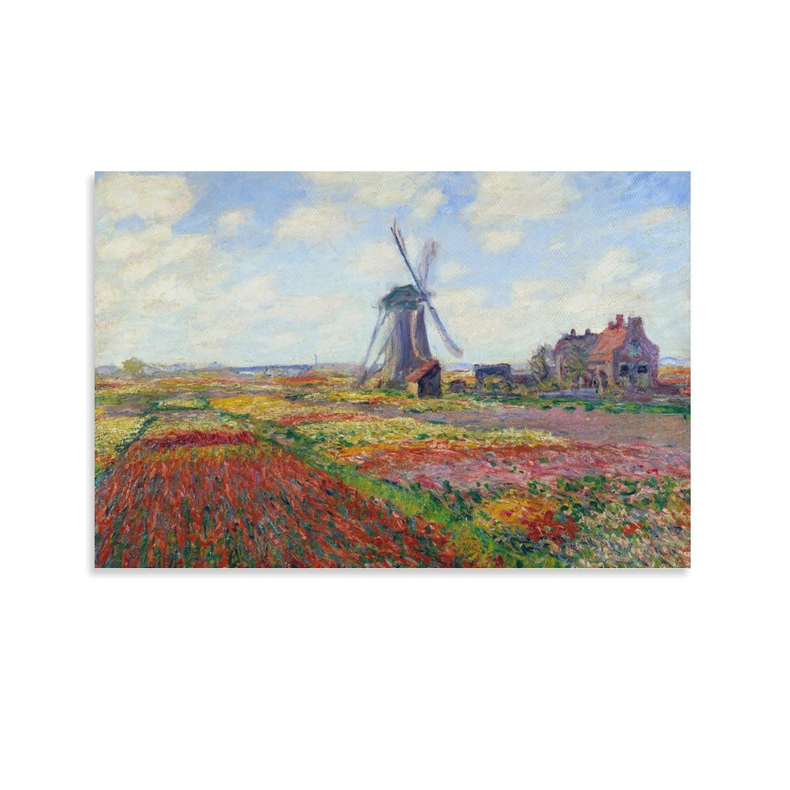 Claude Monet Tulip Field in Holland Posters Gifts Canvas Painting ...