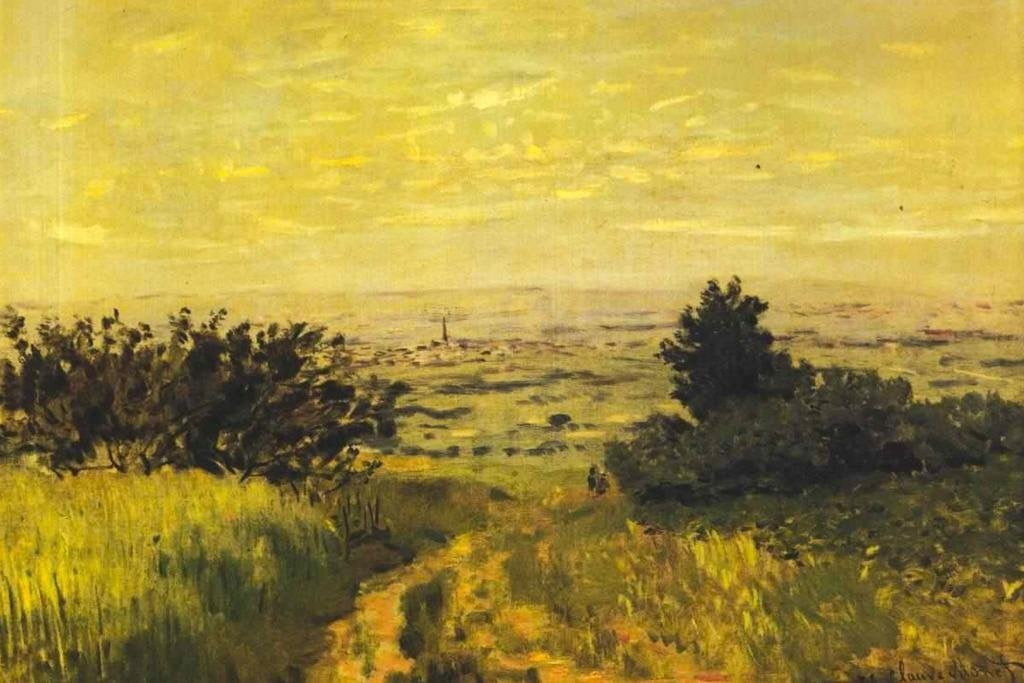 Claude Monet View To The Plain Of Argenteuil Impressionist Art Posters ...