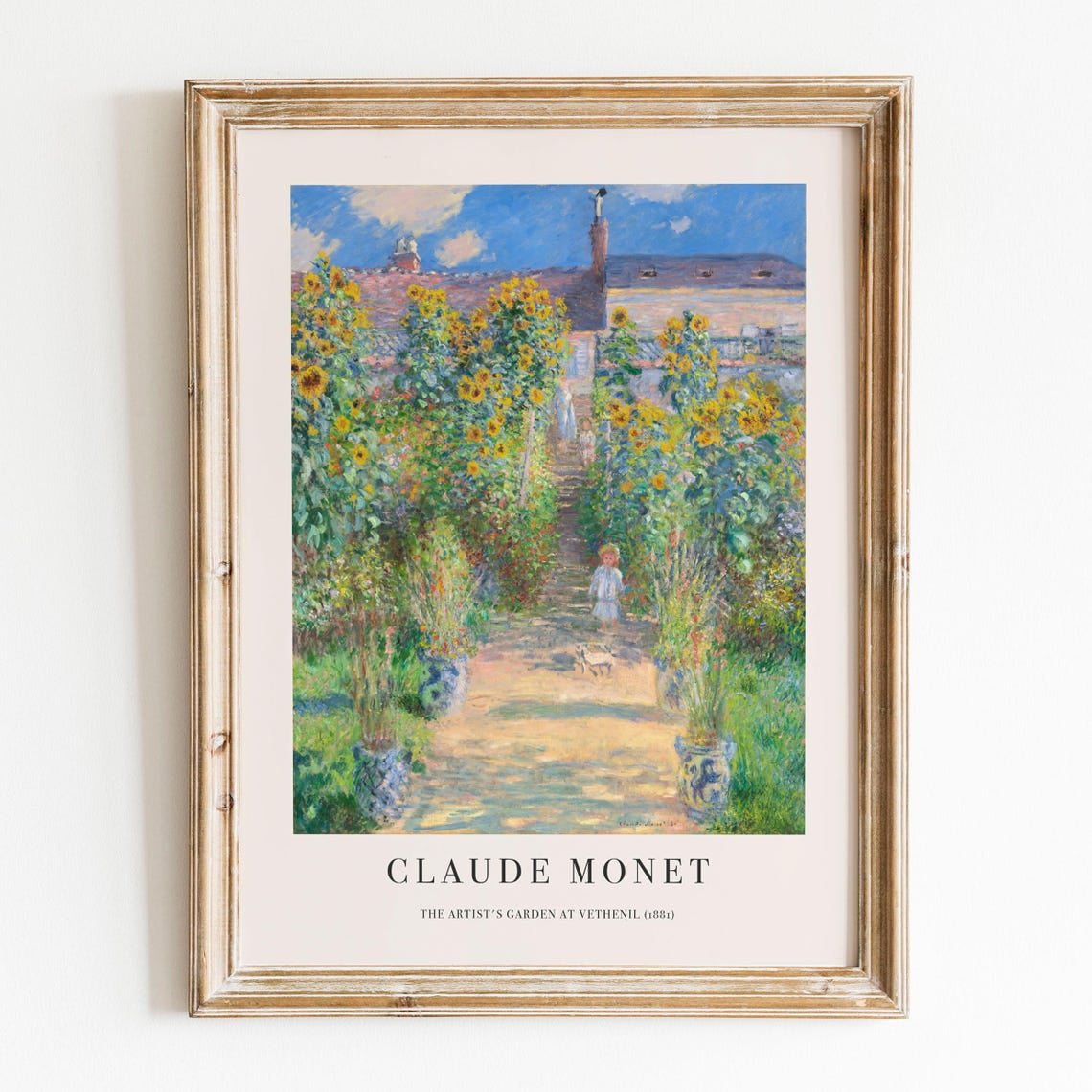 Claude Monet Vintage Poster, The Artist’S Garden Monet Print, Seaside ...