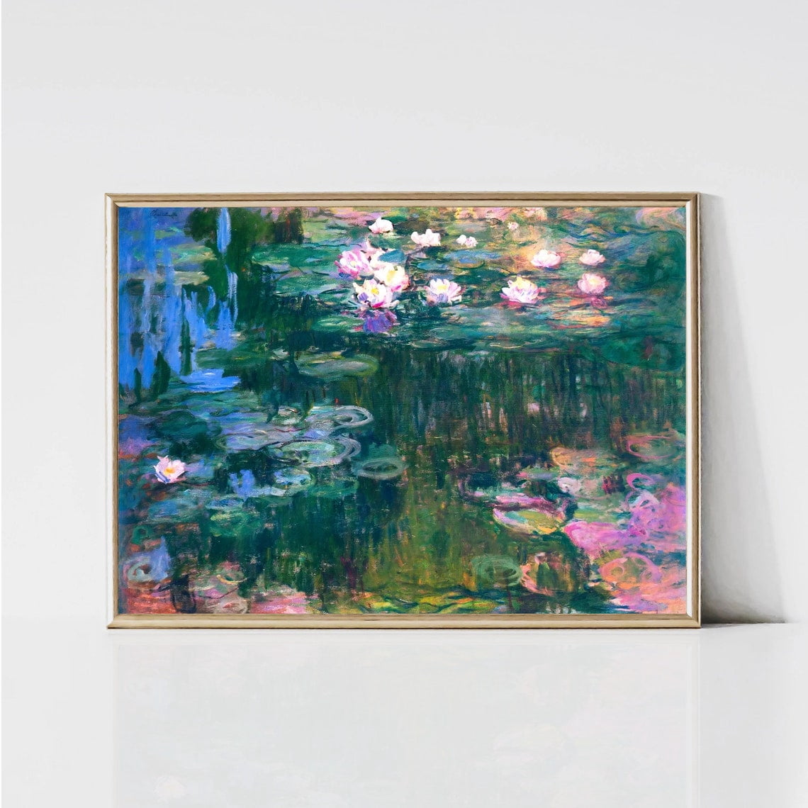 Claude Monet Water Lilies Garden Print, Unframed Paper Poster 8x10in ...