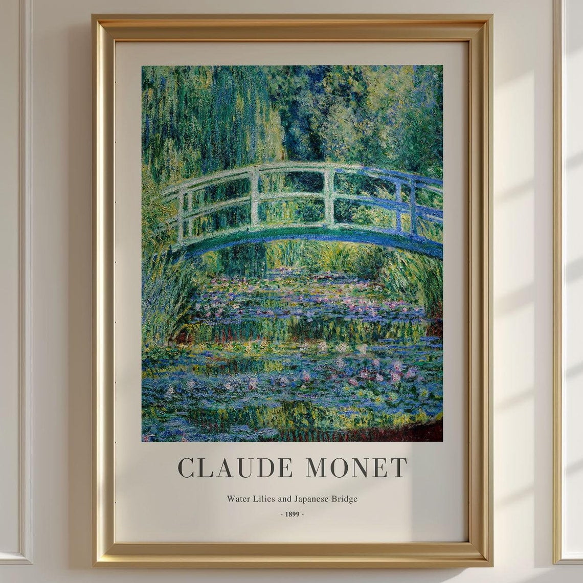 Claude Monet - Water Lilies And Japanese Bridge 1899 Wall Art - Green ...