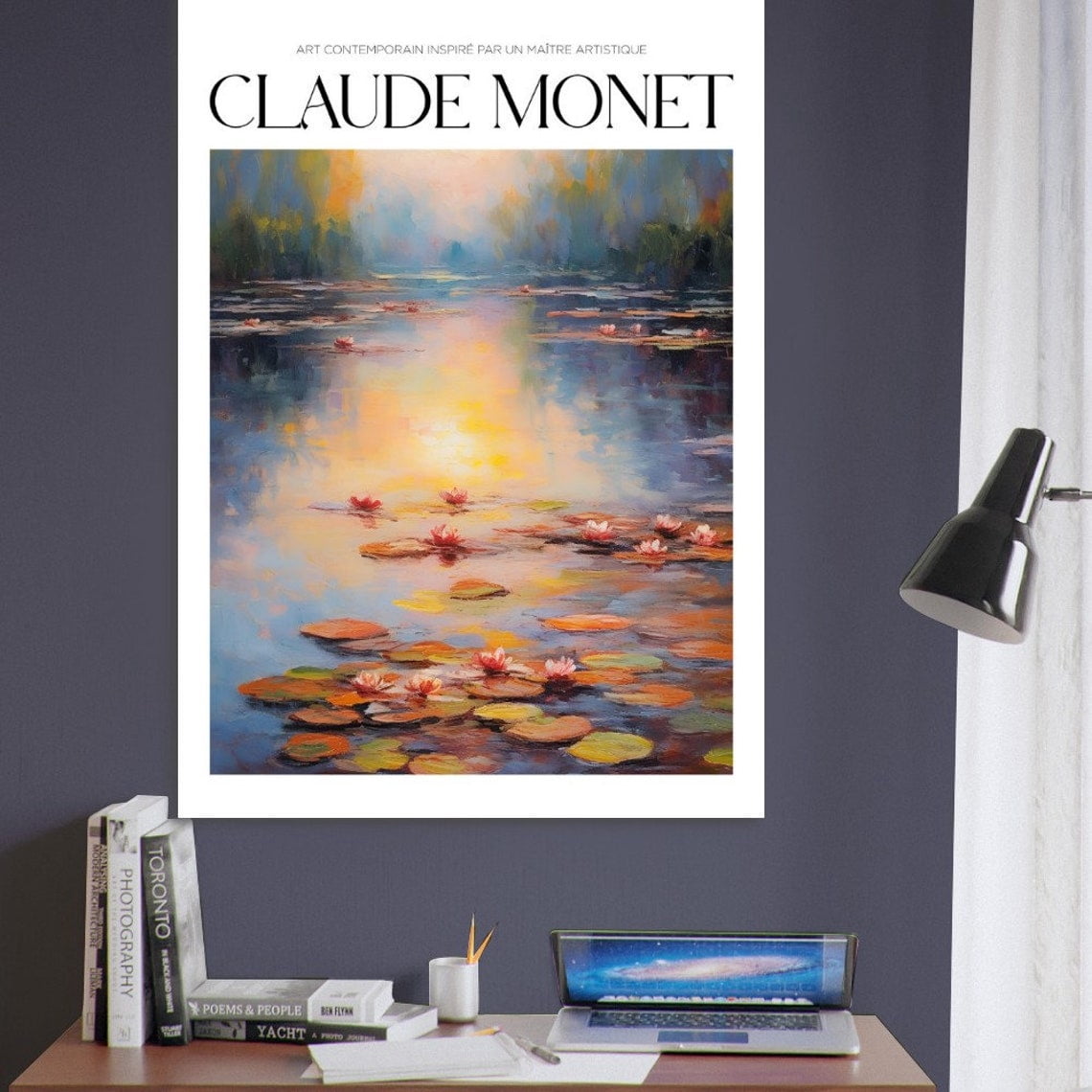 A Claude Monet Water Night Landscape Poster Print Artist Gallery ...