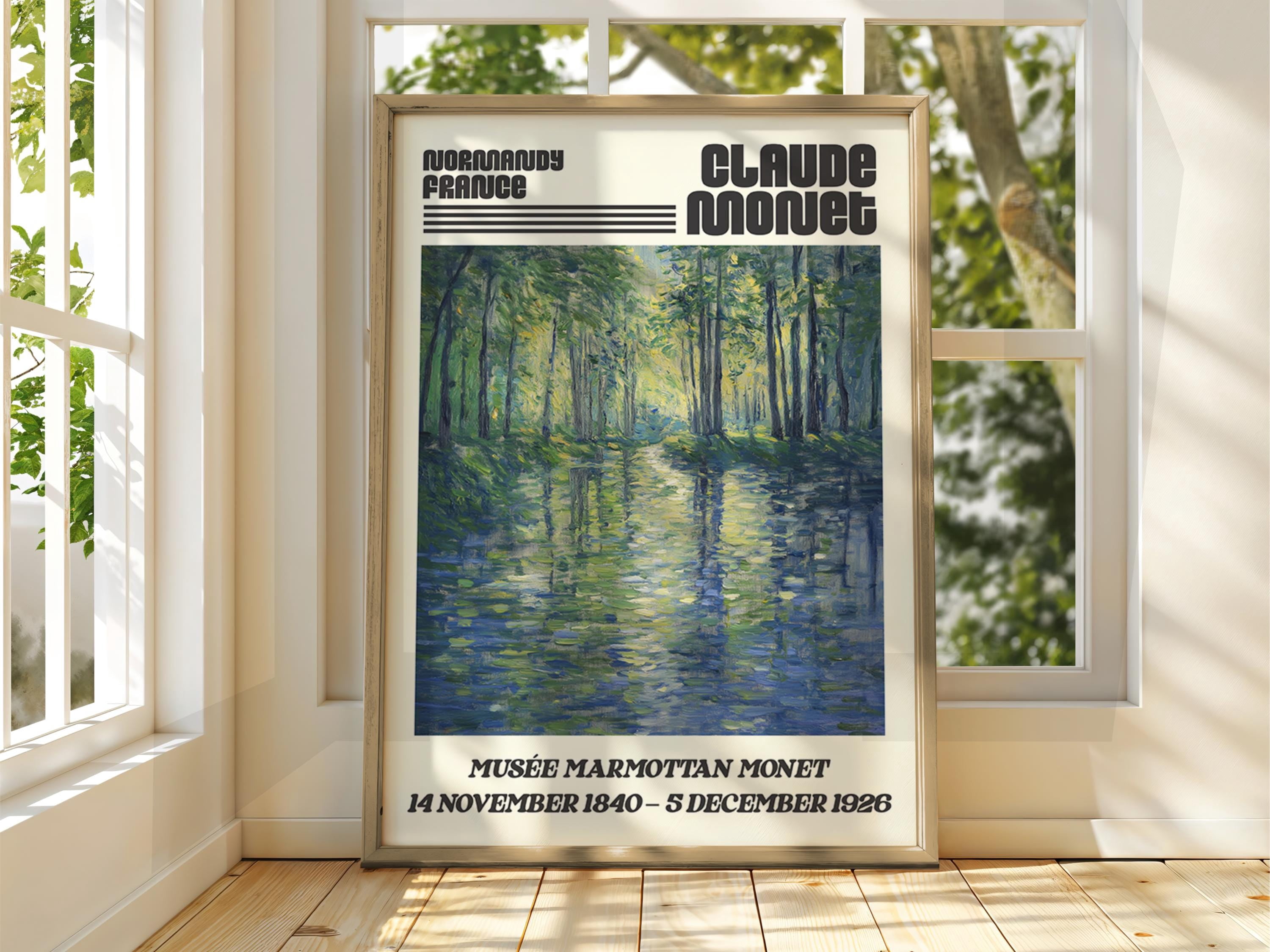 Claude Monet Watercolour Vintage French Famous Art Impressionism ...