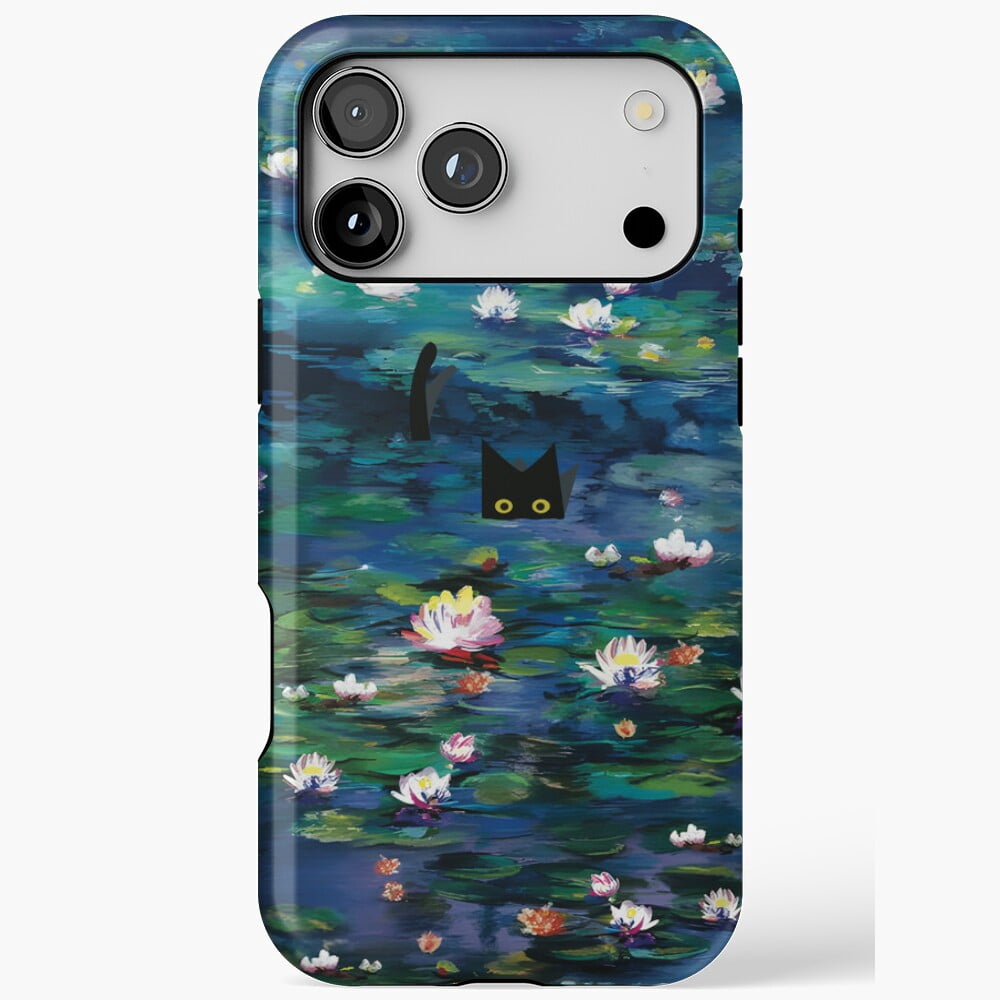 Claude Monet Waterlilies Cute Cat Parody Fine Art Print Case for iPhone ...