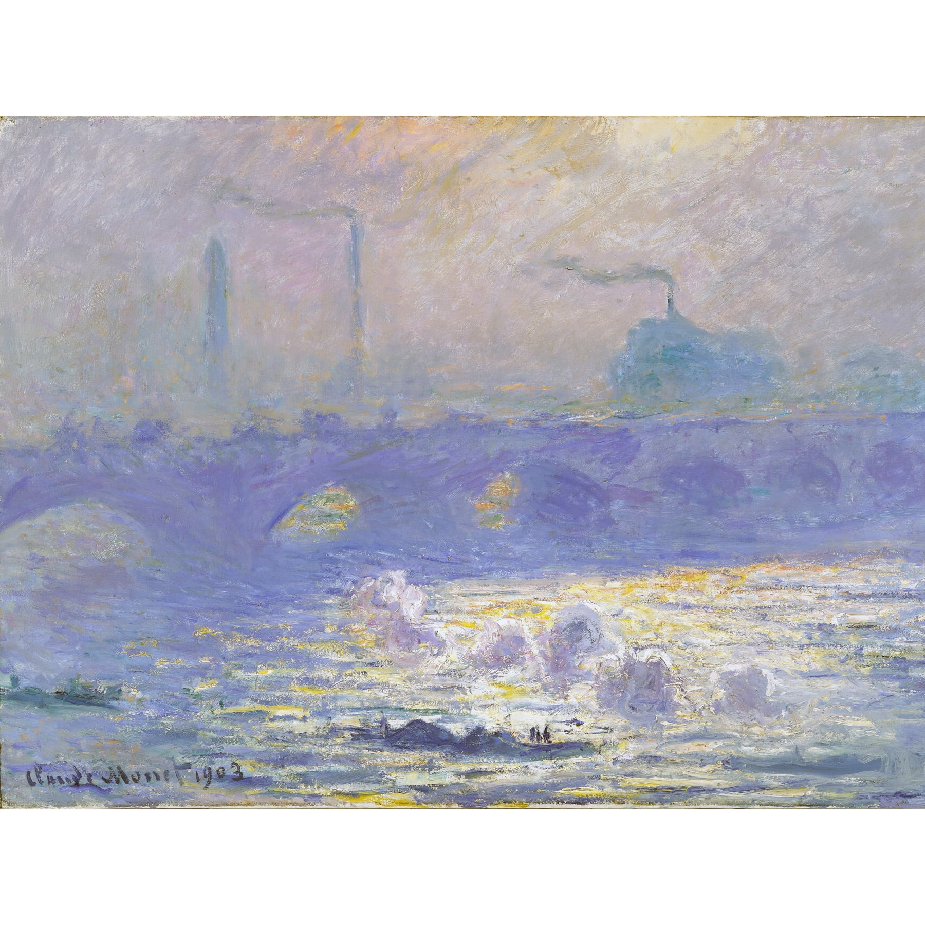 Claude Monet Waterloo Bridge Extra Large Art Print Wall Mural Poster ...