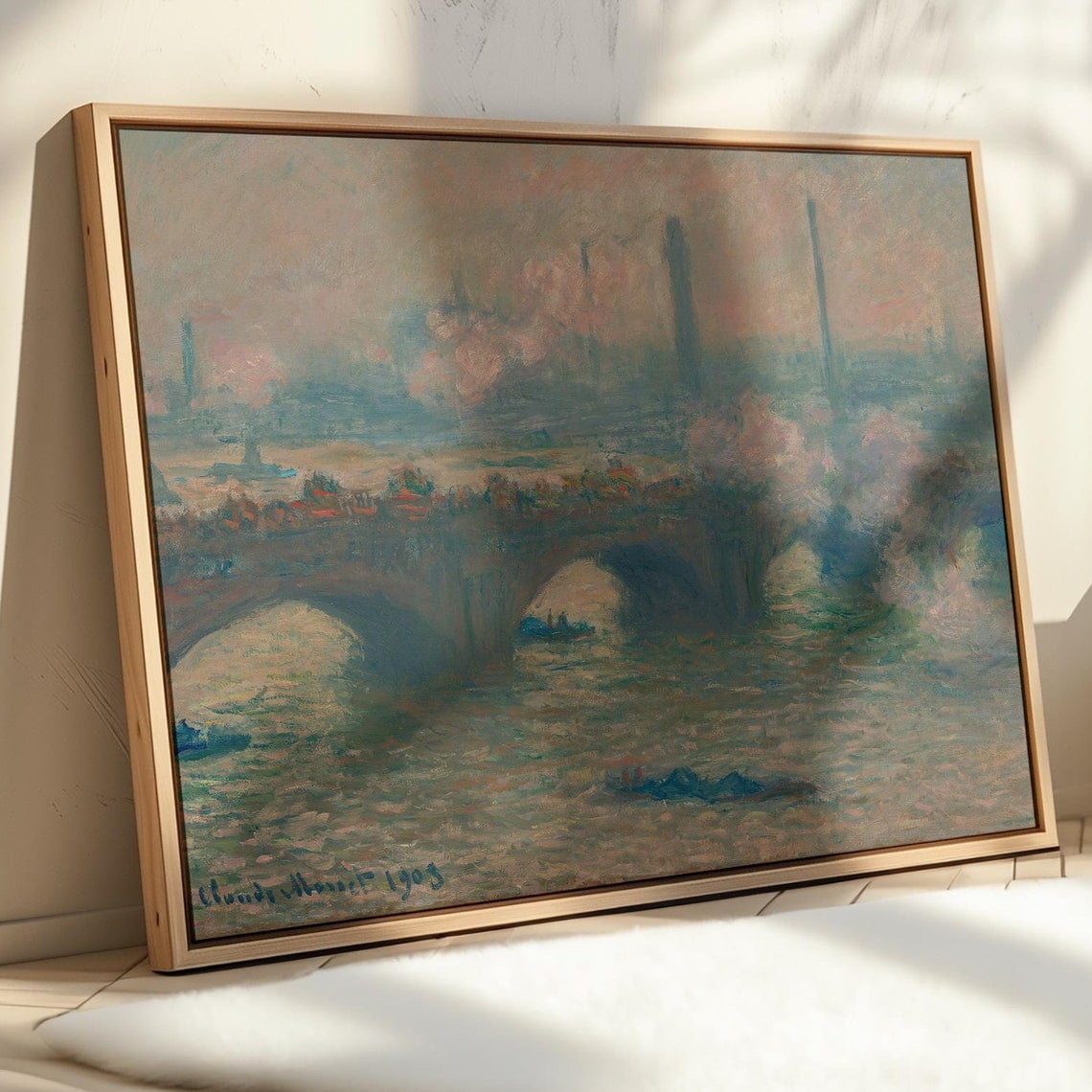 Claude Monet Waterloo Bridge, Gray Day 1903 - Framed Wall Art - Large ...