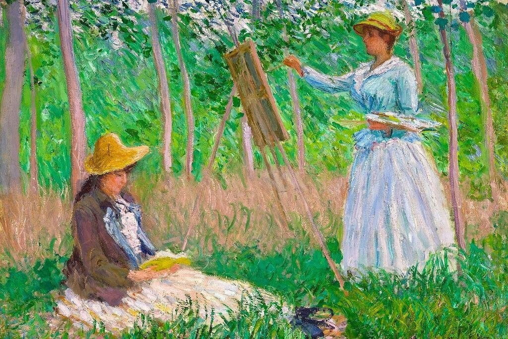 Claude Monet In The Woods At Giverny Blanche Hoschede Impressionist Art ...