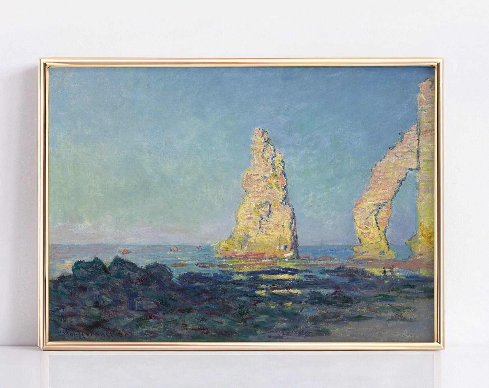 Claude Monet exhibition Print, Claude Monet The Cliffs at Etretat ...