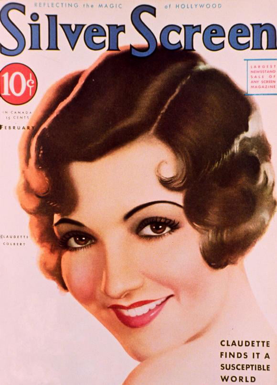 Claudette Colbert - movie POSTER (Modern Screen Magazine Cover 's Style ...