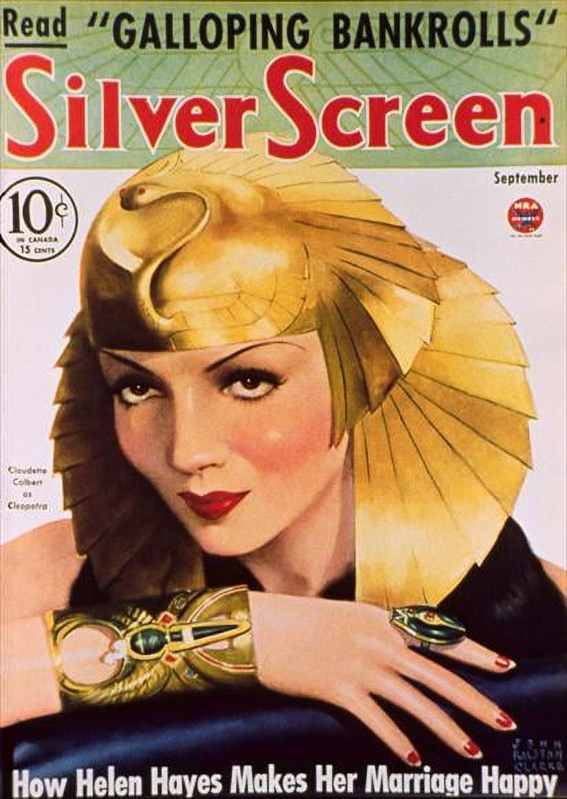 Claudette Colbert - movie POSTER (Silver Screen Magazine Cover 1930's ...