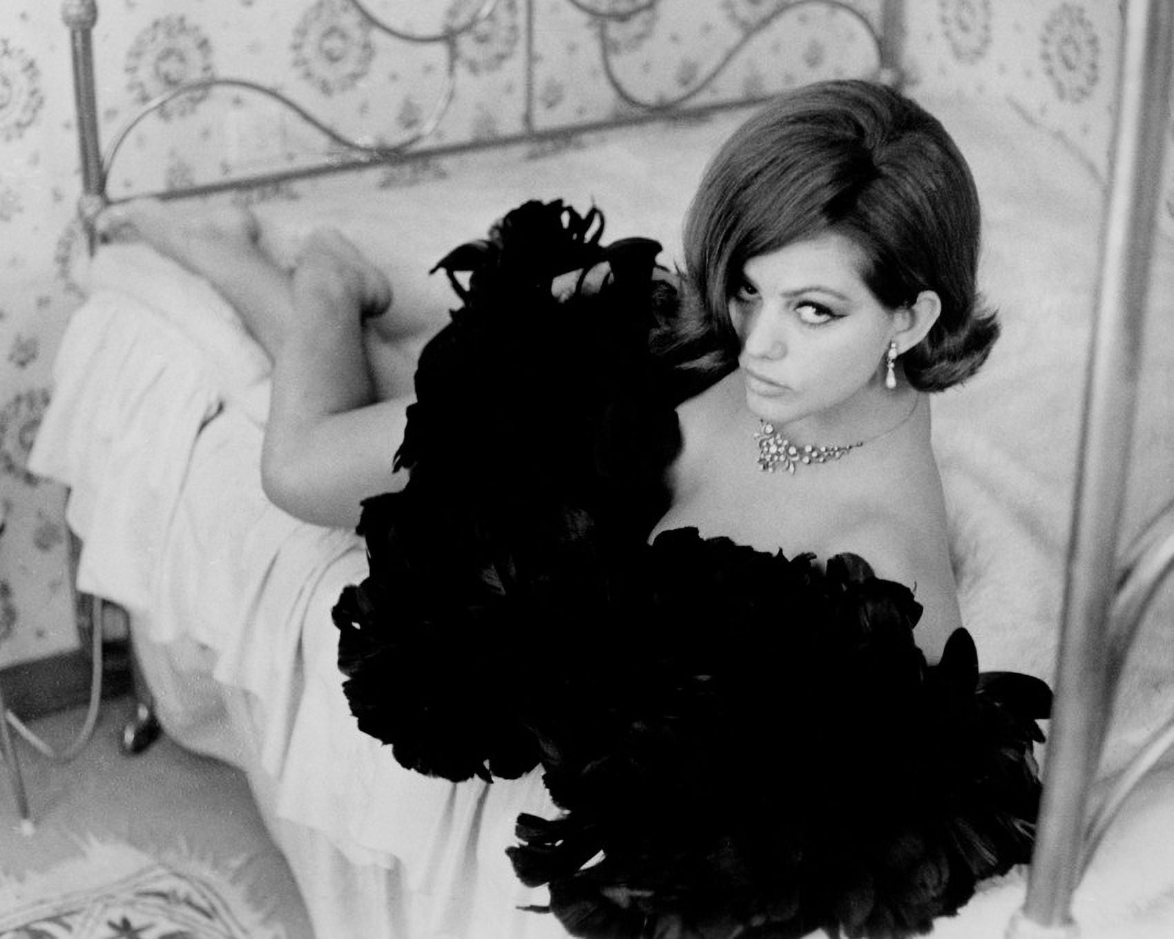 Claudia Cardinale Rare Glamour Pose Barefoot On Bed Seductive 24x36 ...
