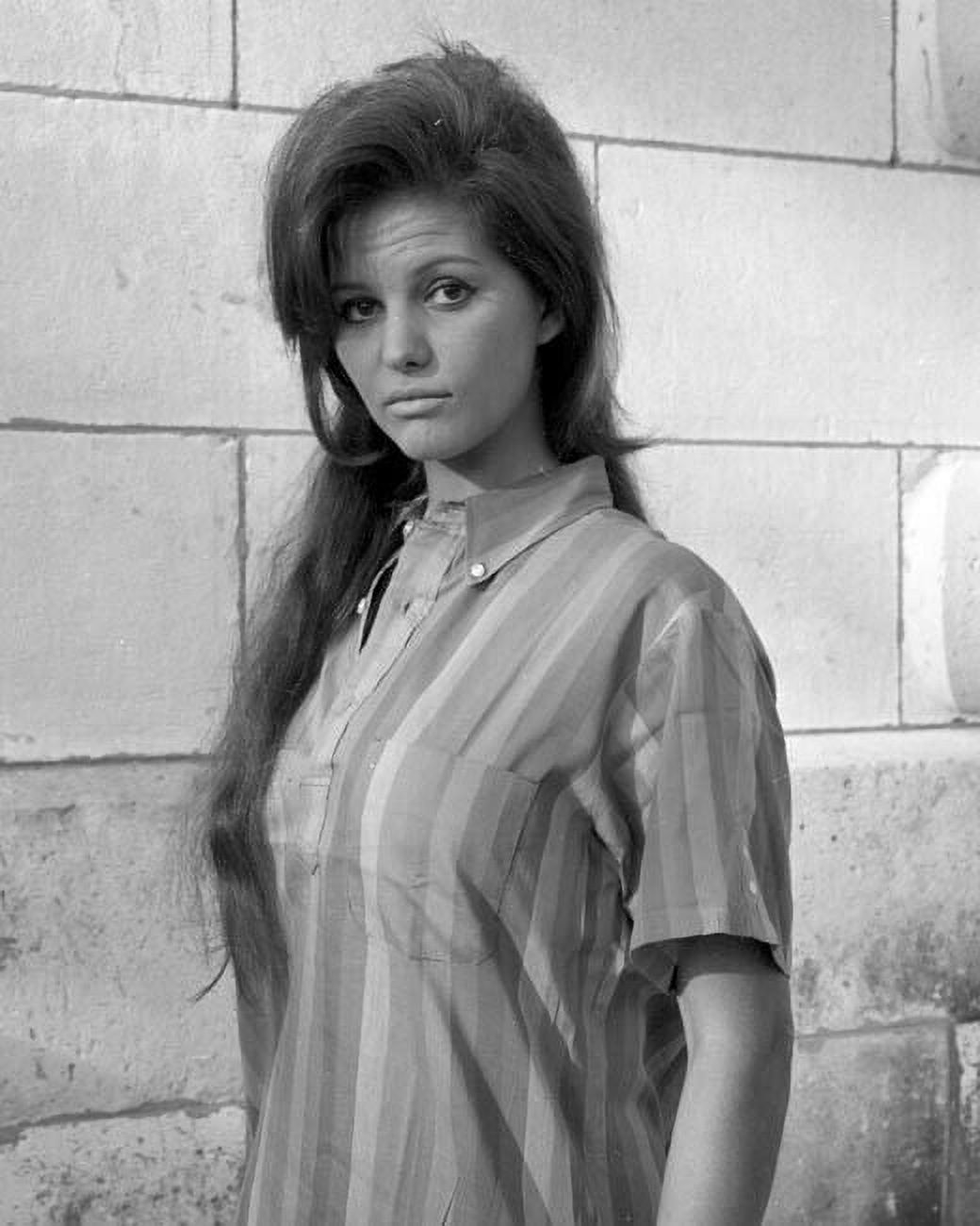 Claudia Cardinale gorgeous 1960's portrait in striped shirt Poster ...