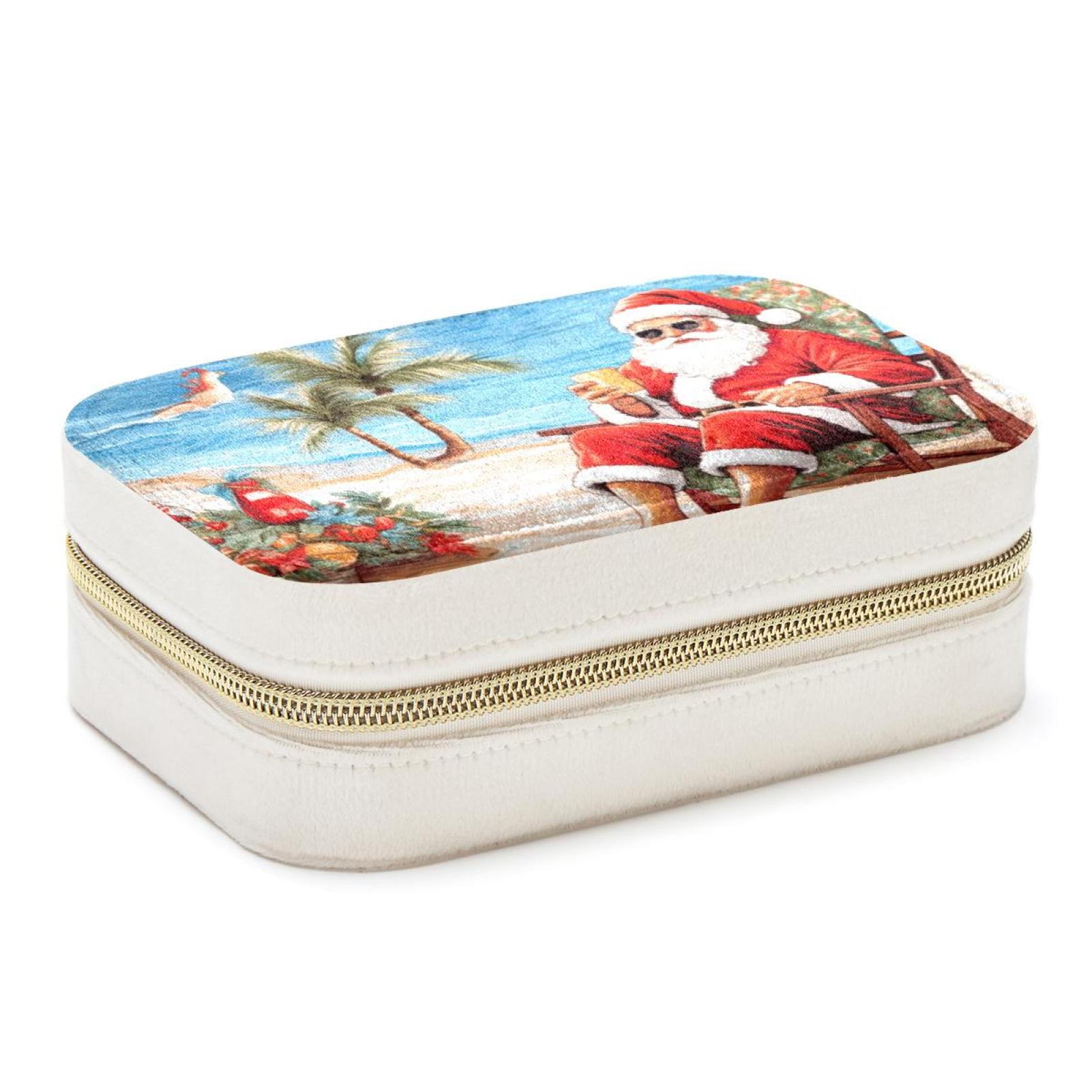 Claus Beach Velvet Portable Jewelry Box with Removable Compartment ...