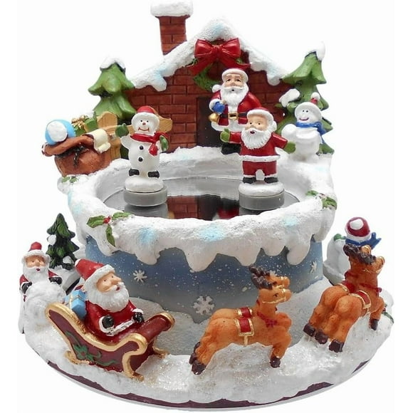 Christmas Village Ice Skating Scene Decorations for Holiday Displays