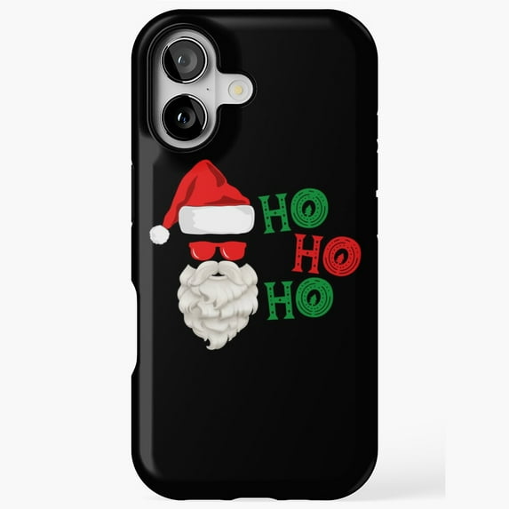 Claus Face With Shades Cool Holiday Design iPhone Case 17 11 12 13 14 ...