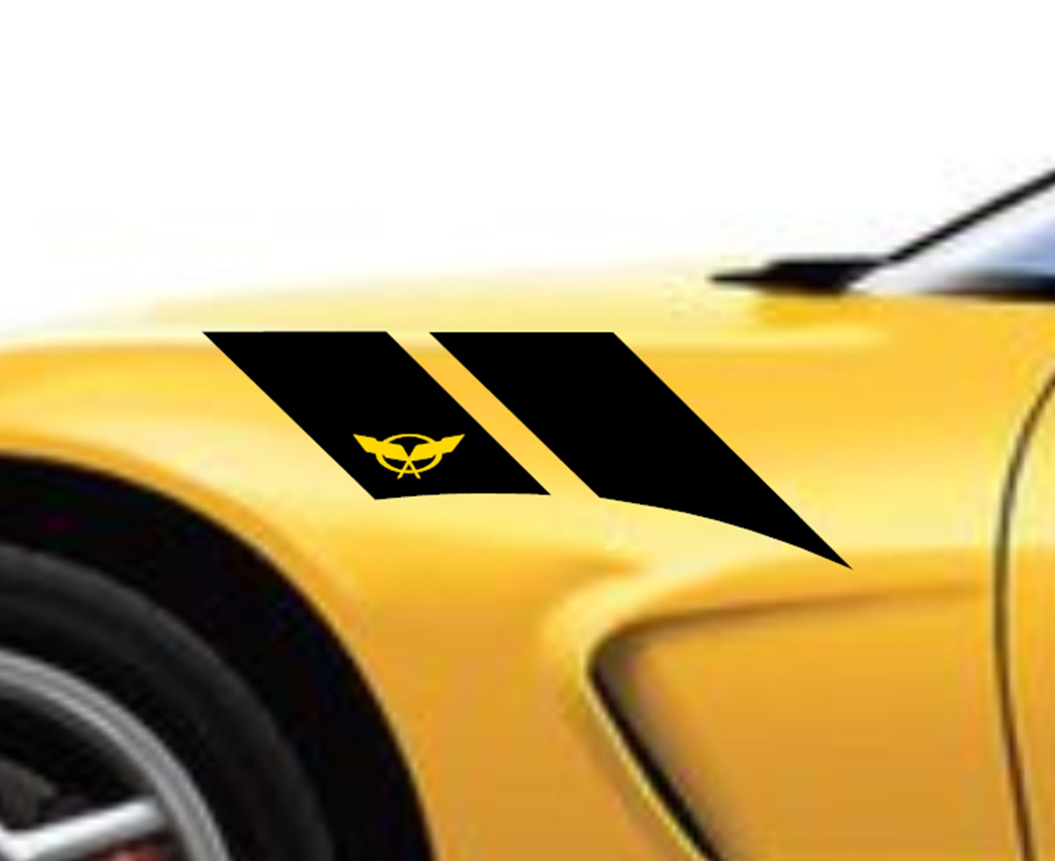 Clausen's World 4" Fender Bar Flag Emblem vinyl Racing Stripes Decal ...