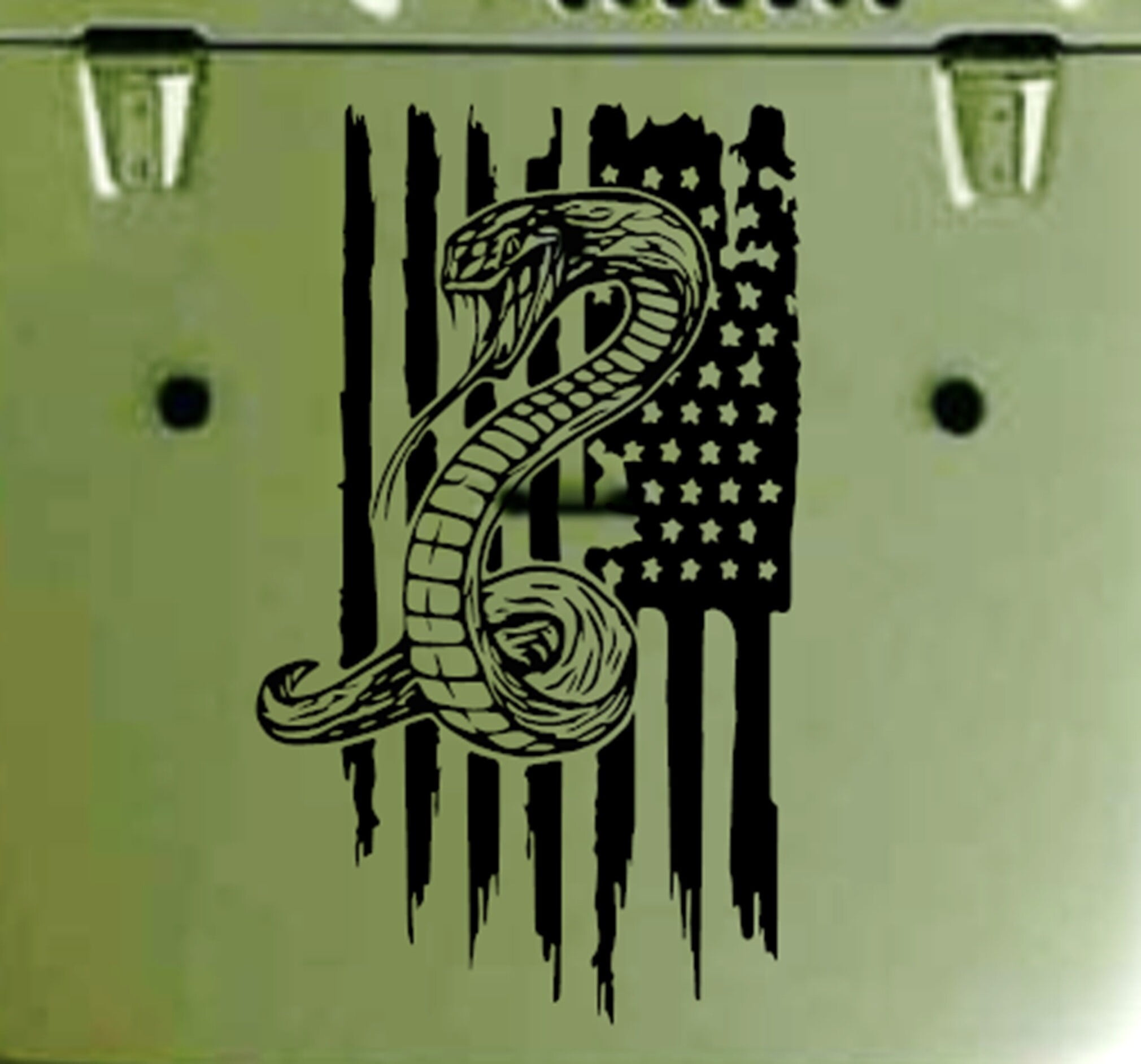 Clausen's World DON'T TREAD on ME Snake American Flag Hood vinyl Decal ...