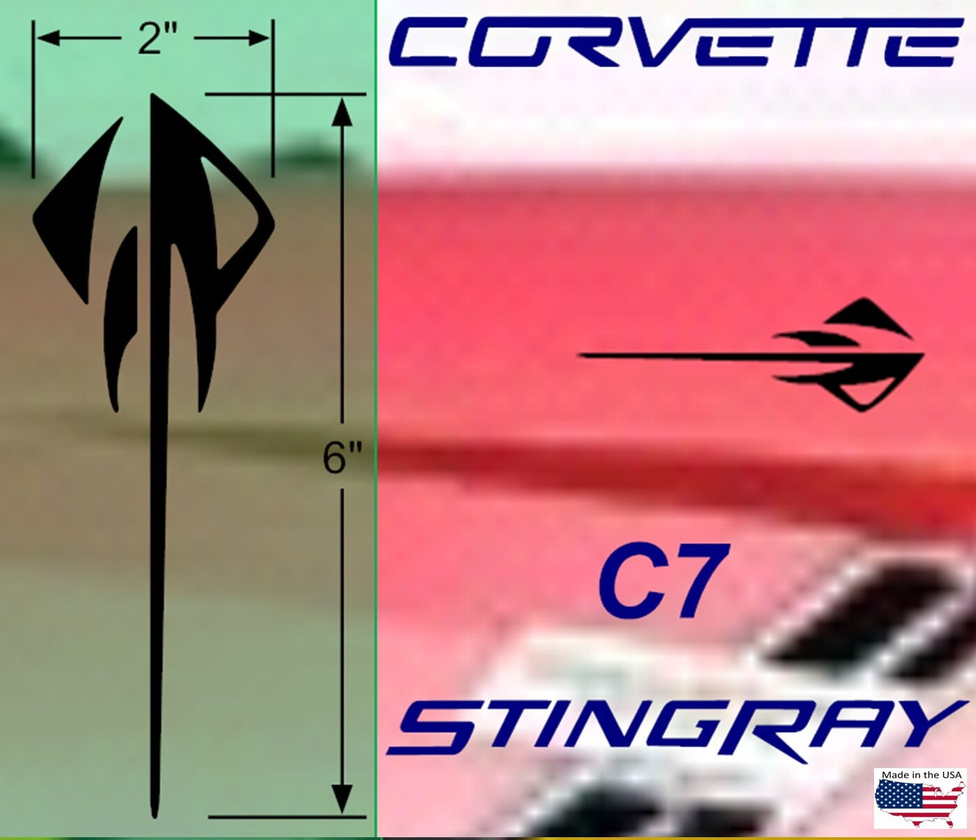 Clausen's World STINGRAY Vinyl Decal 2" x 6" qty 4 - Compatible with ...