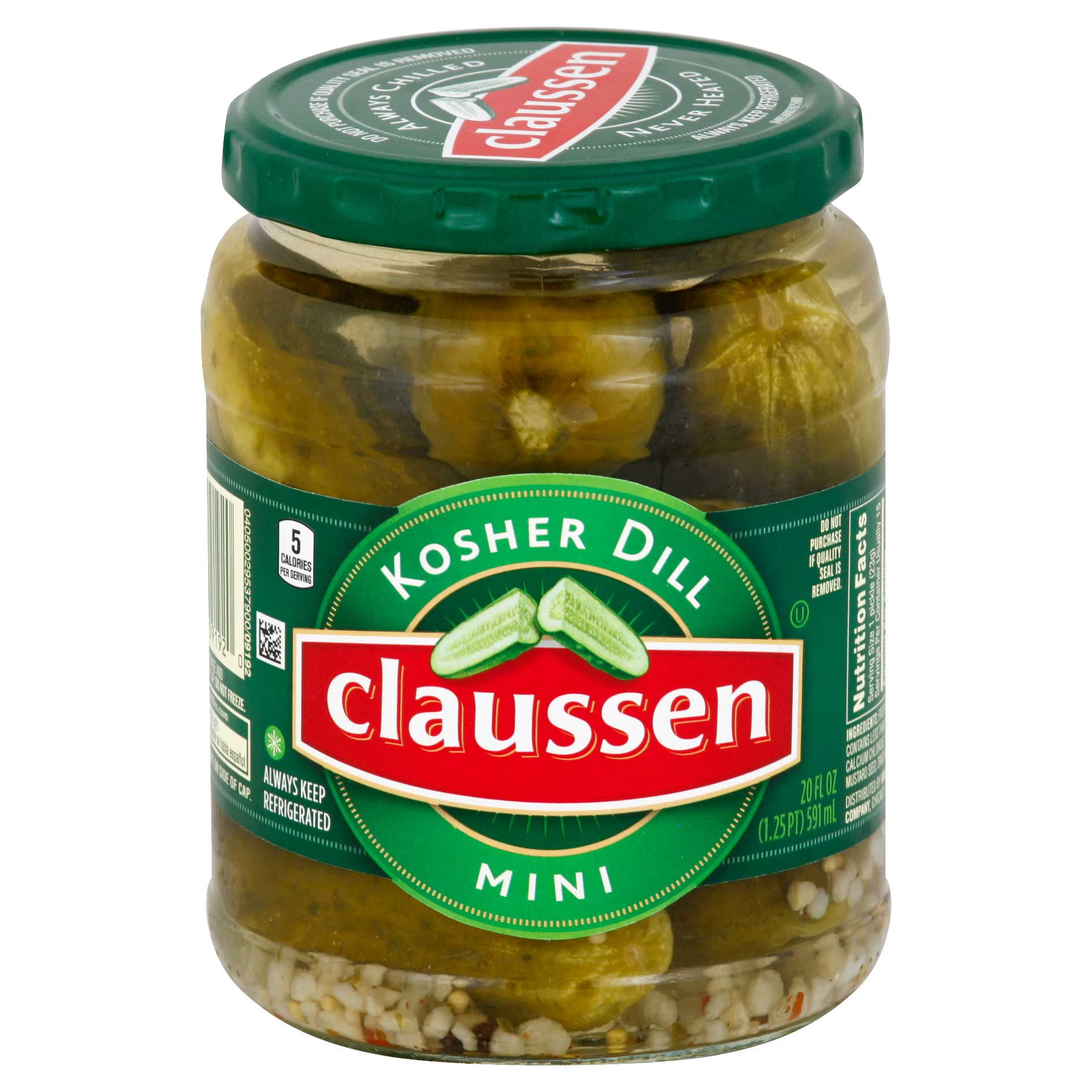 Claussen Kosher Dill Mini Pickles, 20 Ounce -- 12 per case - Walmart.com