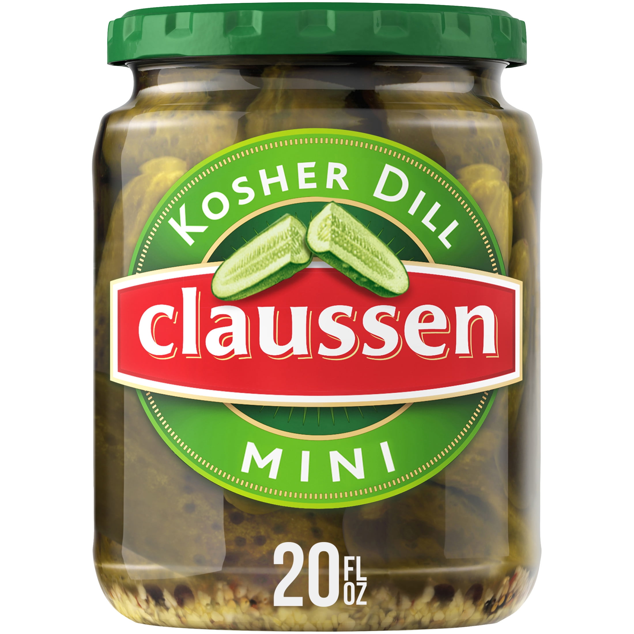 Claussen Kosher Dill Mini Pickles, 20 fl. oz. Jar, Whole, No Spice ...