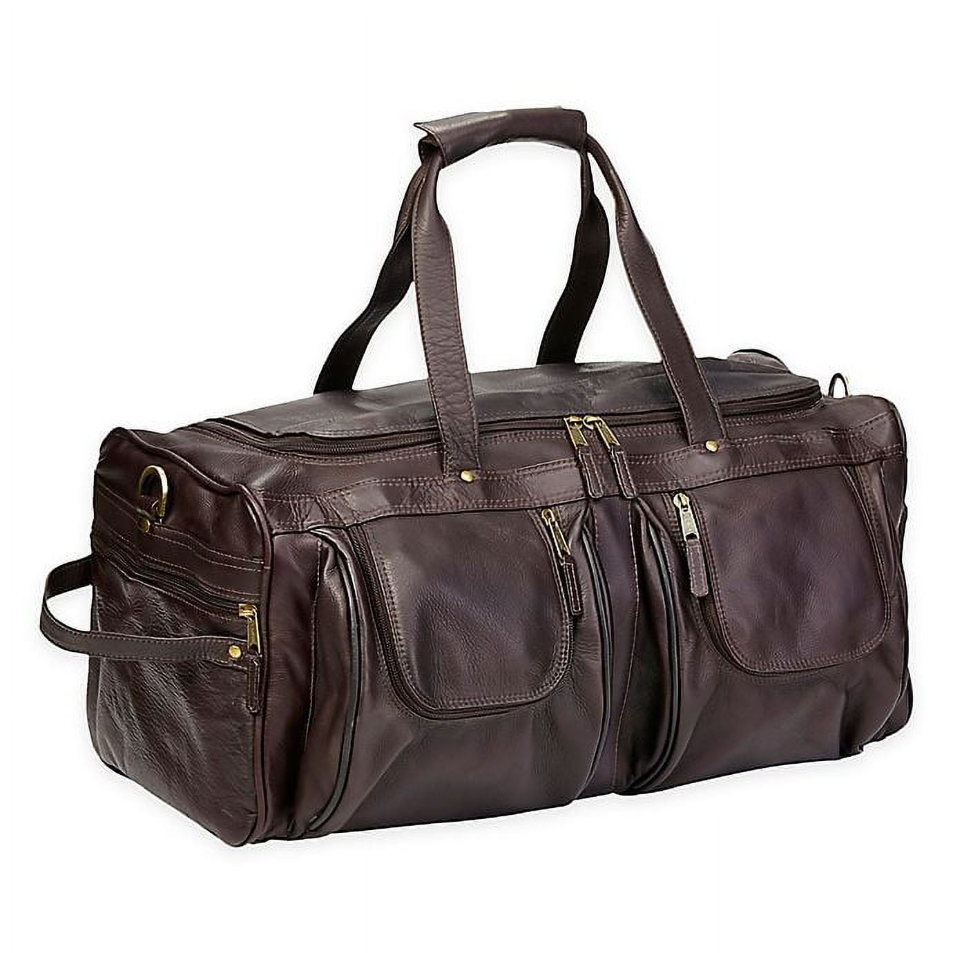 Clava Vachetta Leather XL Duffle Bag in Coffee - Walmart.com