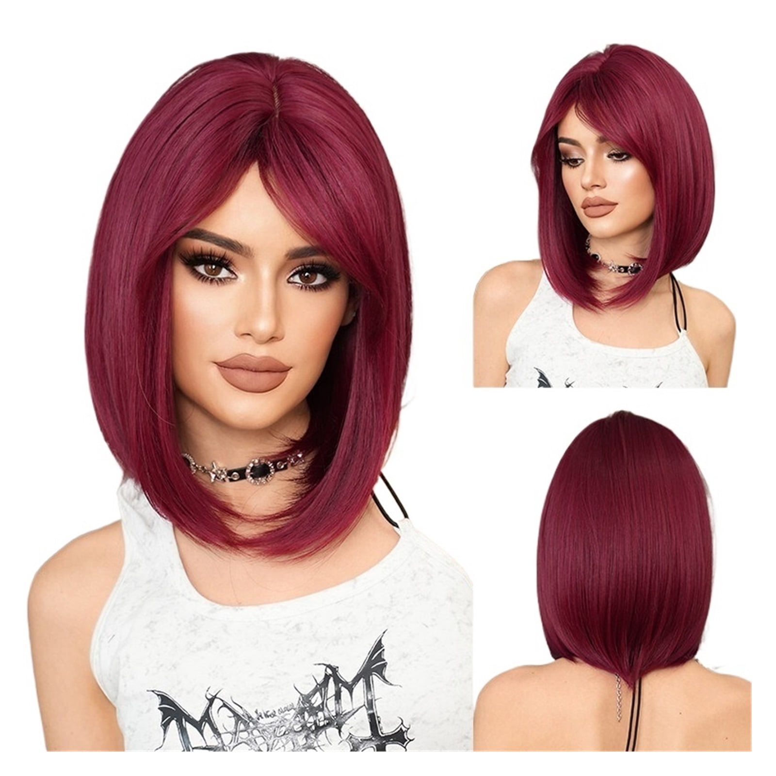 Clavicle Wig Full Head Cover, Women's Short, Natural Gradient Hairstyle ...