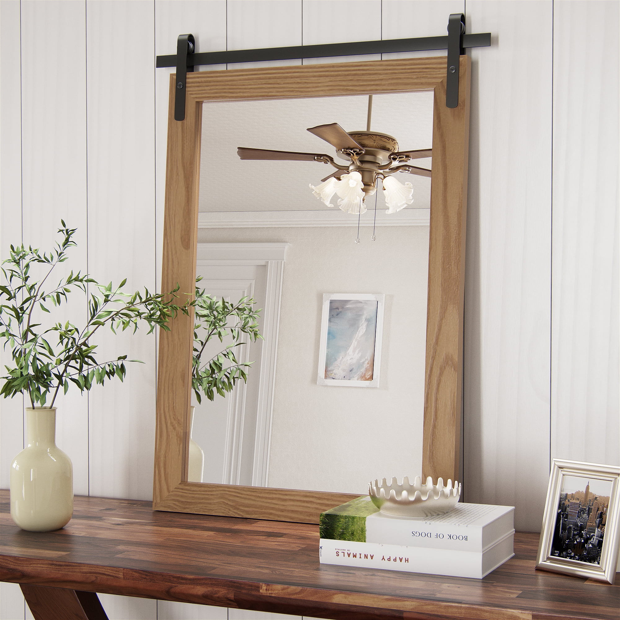 Clavie 22"X30" Rectangle Wall Mirror Bathroom Mirror,Farmhouse Style ...