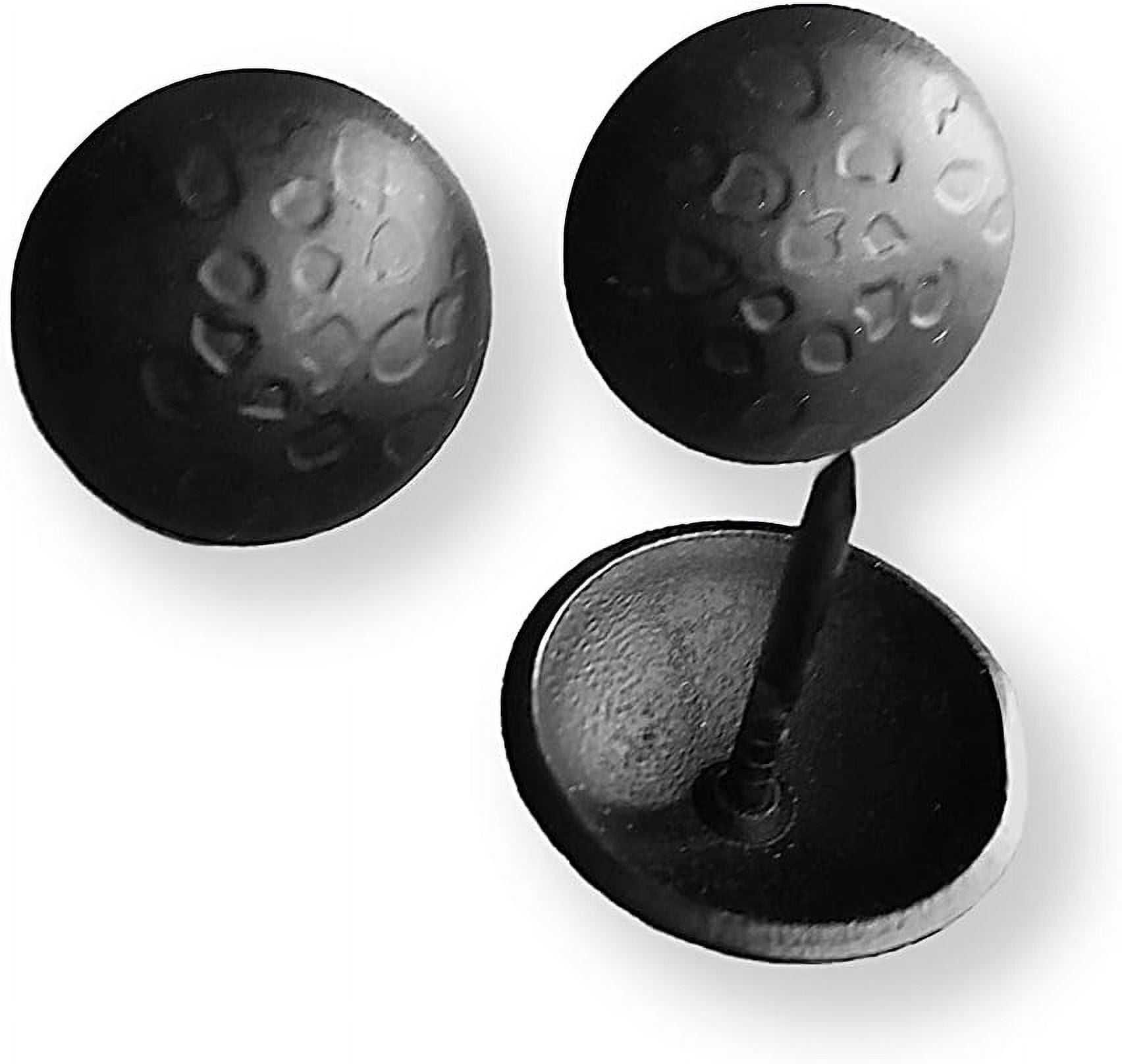Clavos, 1" Round clavos, Lightly Hammered, Matte Black Finish… (10 ...