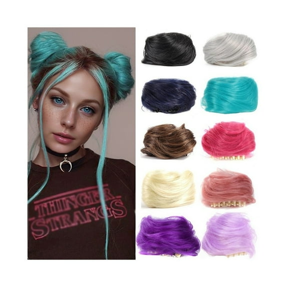 Claw Clip Messy Bun Hair Piece Synthetic Fake Hair Pieces Clip-on Hair ...